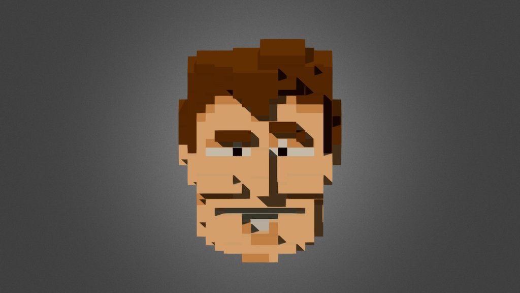 Voxel Serious Sam Head - 3D model by pylev04 [4a59979] - Sketchfab