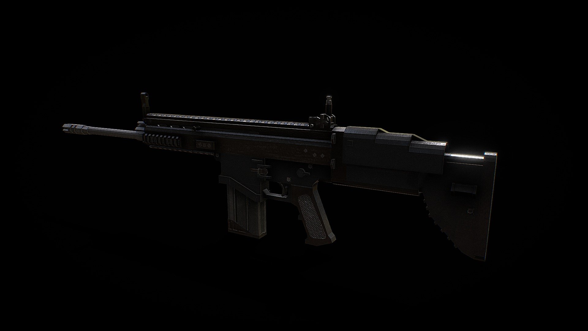FN Scar-H (Low-poly for Minecraft) - 3D model by QuartekStudio [4a5a6c3 ...
