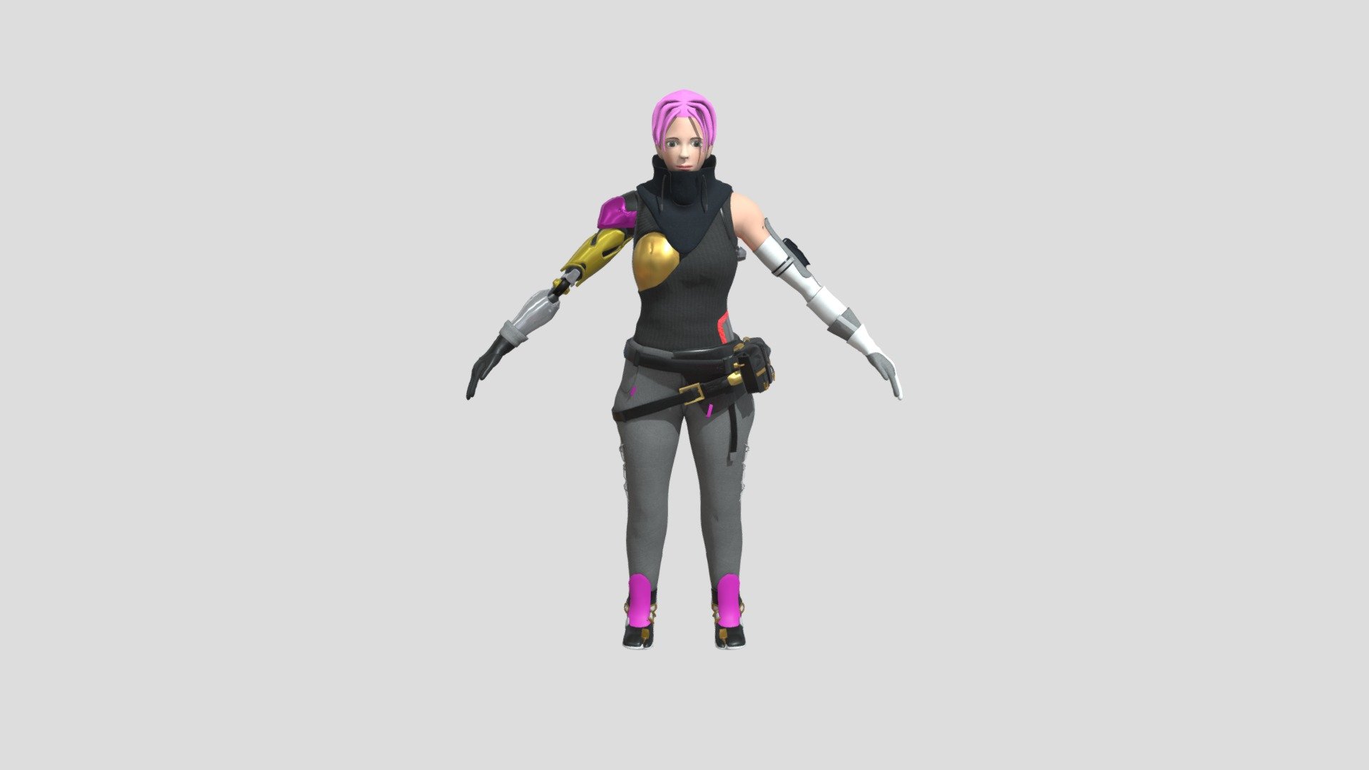 Ninjapink_3D_MOD - 3D model by louis1st [4a6058d] - Sketchfab