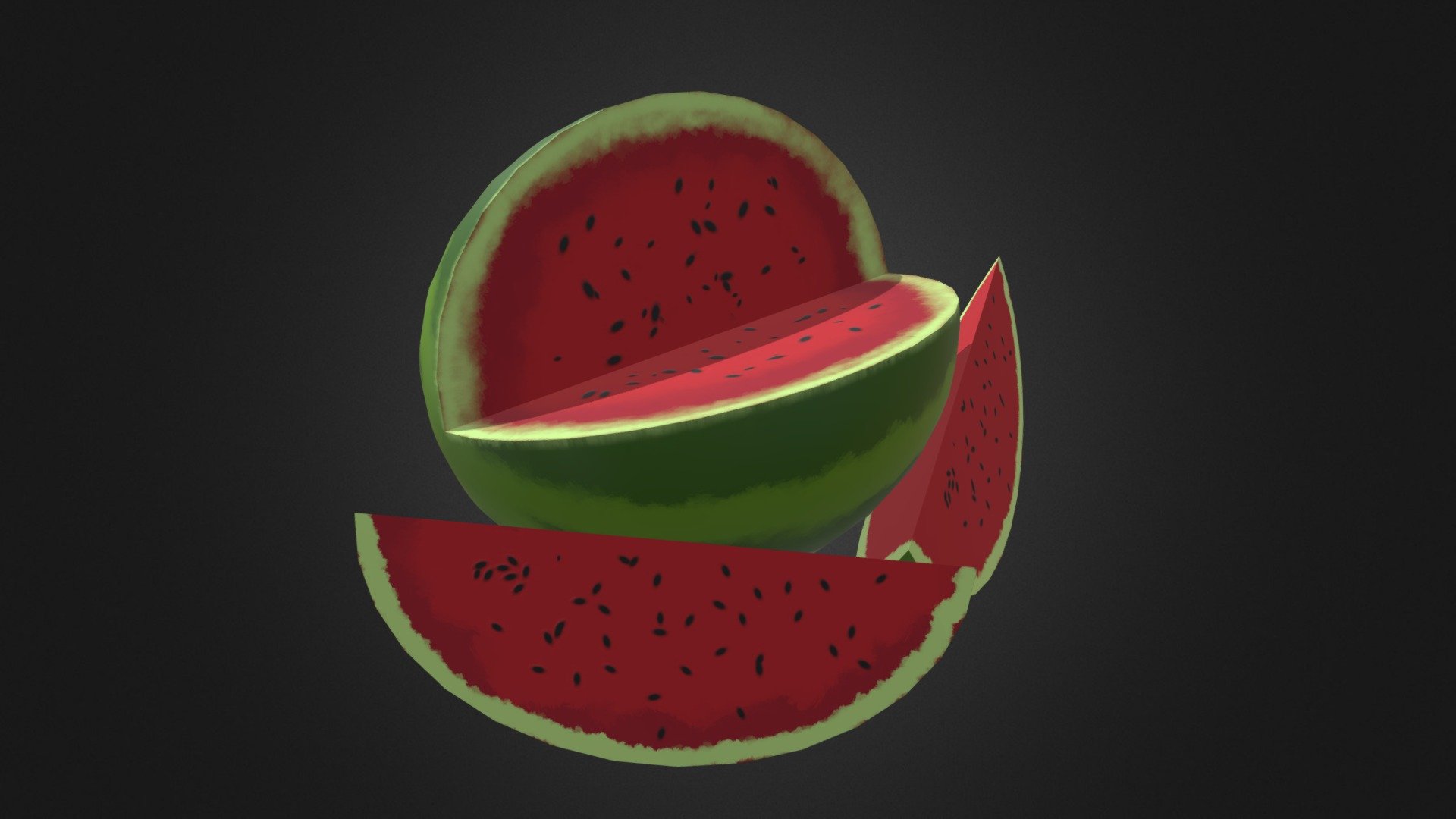 Watermelon - 3D model by Onyh [4a6593d] - Sketchfab