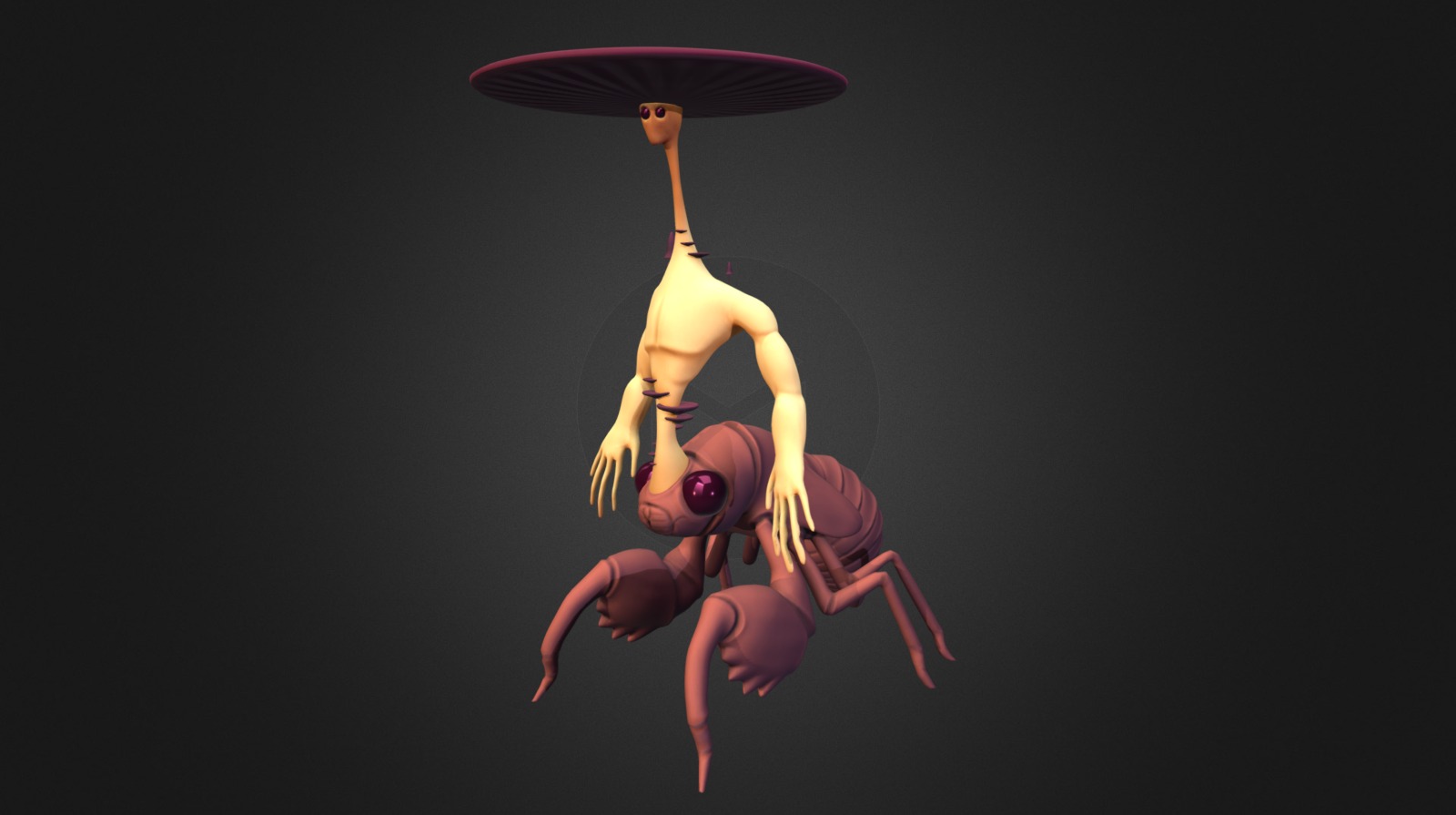 Fungi Character - 3D model by gbensonart [4a66c98] - Sketchfab