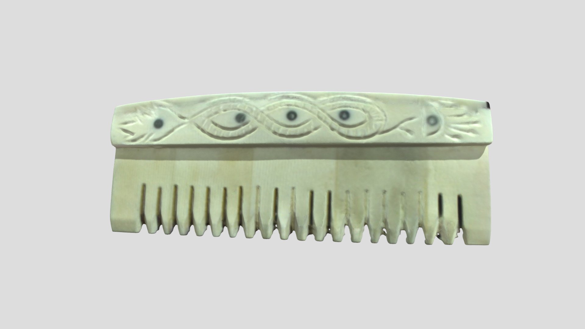 Carved bone comb 1 - 3D model by Aberdeen City Libraries ...