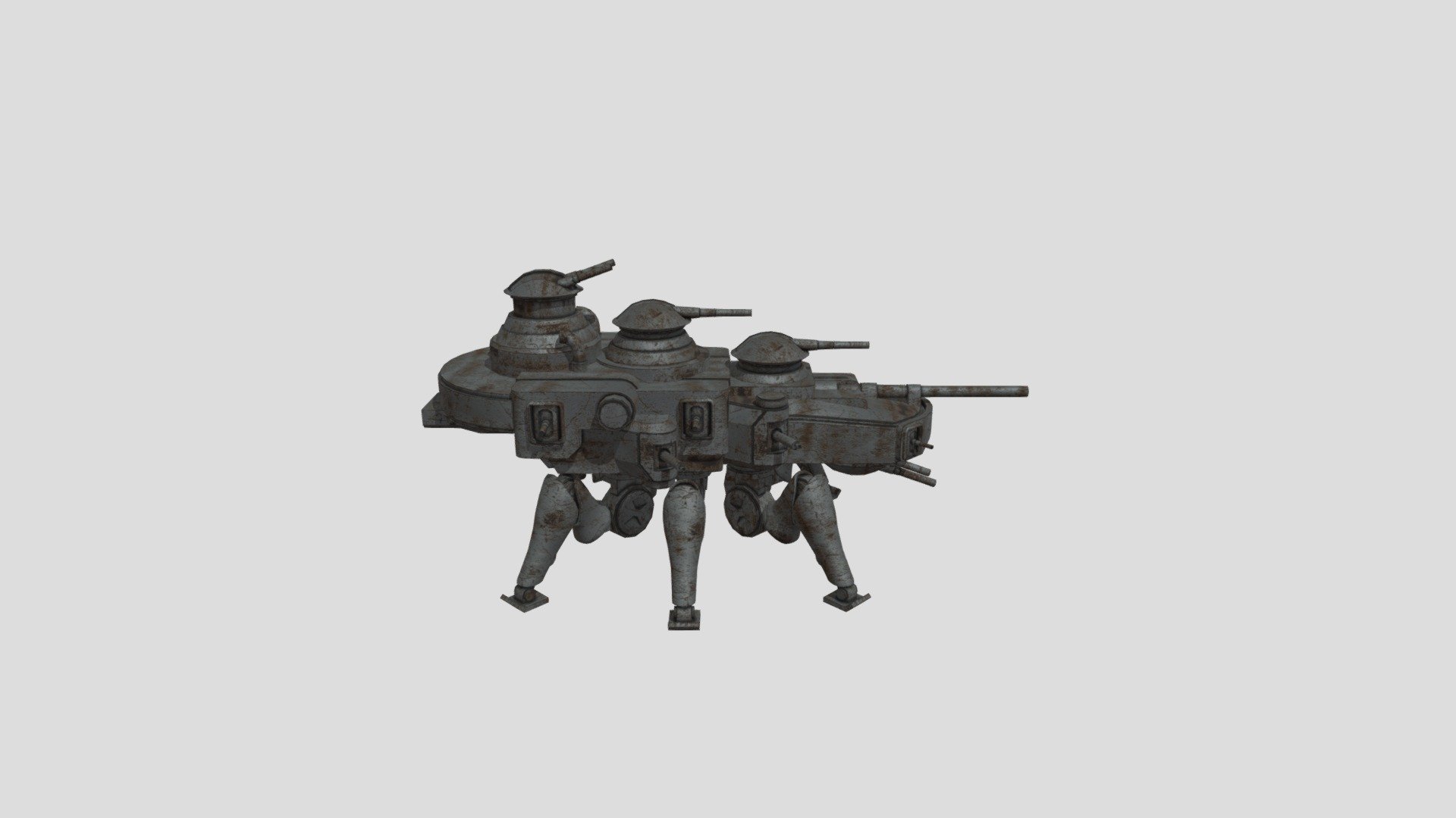 Medium Dieselpunk Mech - 3D model by brodaczsiwyy [4a67855] - Sketchfab