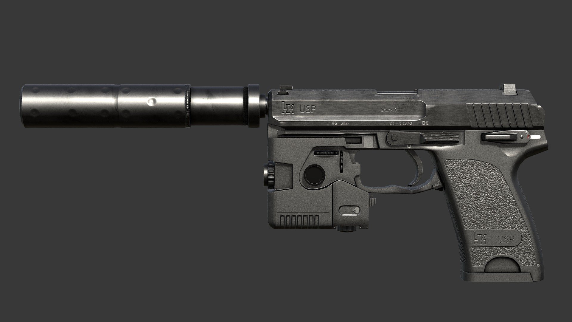 USP 9mm Pistol (Game Ready) - Buy Royalty Free 3D model by Oliver ...