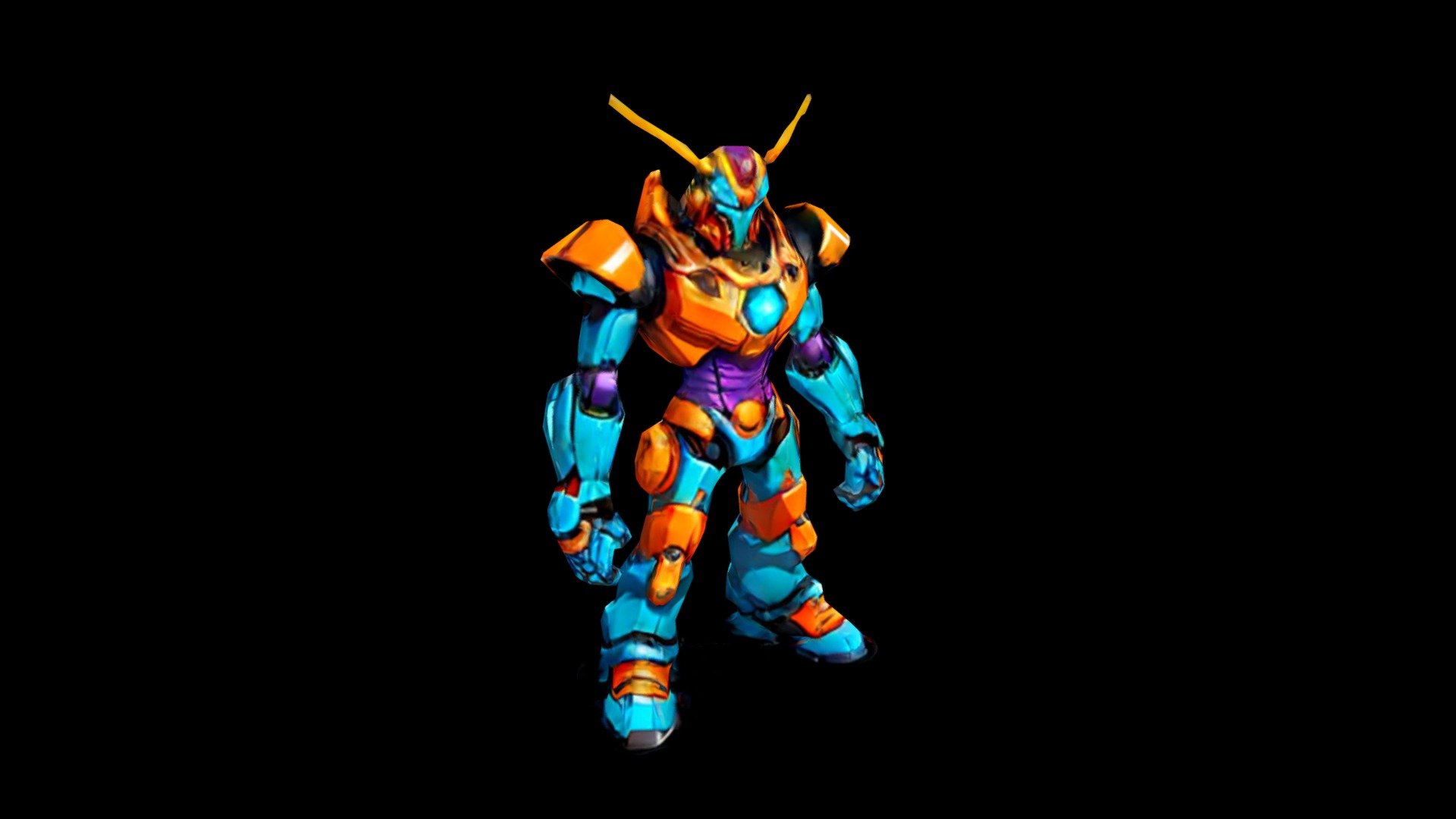 An Illustration of a Cybernetic Warrior - Download Free 3D model by ...
