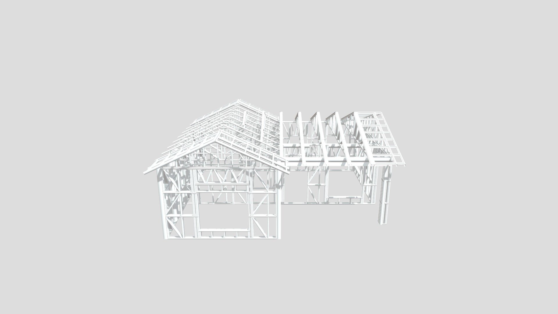 HonorBuilt Bungalow 2-BR Gable Roof - 3D model by HonorBuilt Homes ...