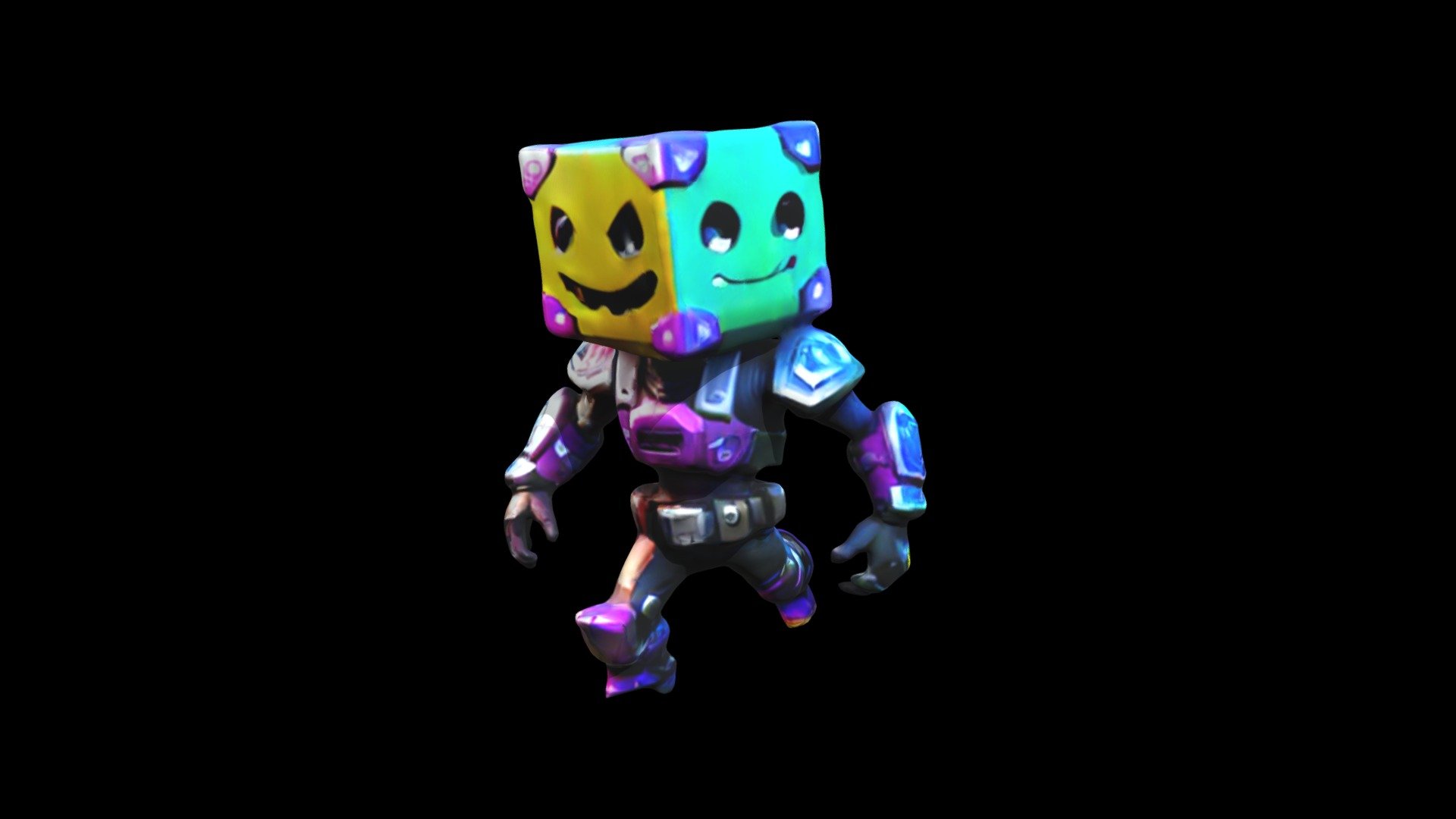 The image depicts a vibrant and energetic cube-l - Download Free 3D ...