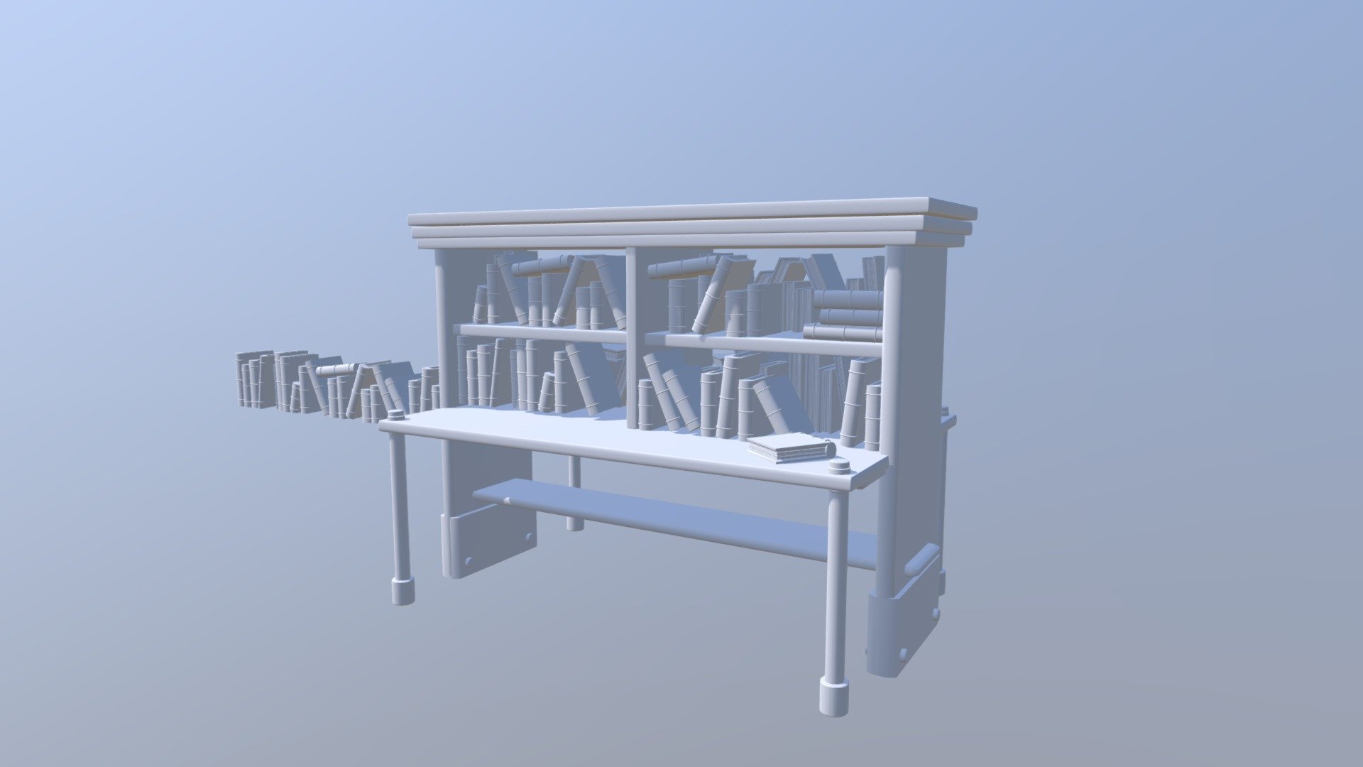 Bookshelf - Download Free 3D model by pinkostinko [4a72f25] - Sketchfab