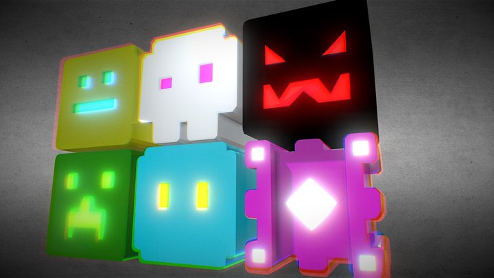 Geometrydash 3D models - Sketchfab
