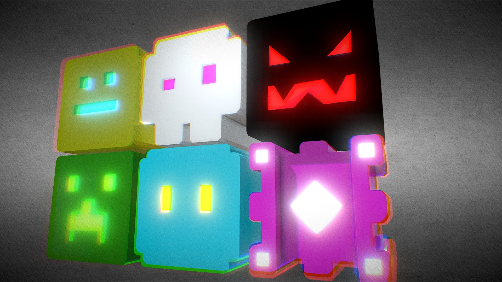 Cubes 3D GD/ Cubos 3D GD - Download Free 3D model by JackSpector_Ink (@Sp3ctor_Ink) [4a736d7 ...