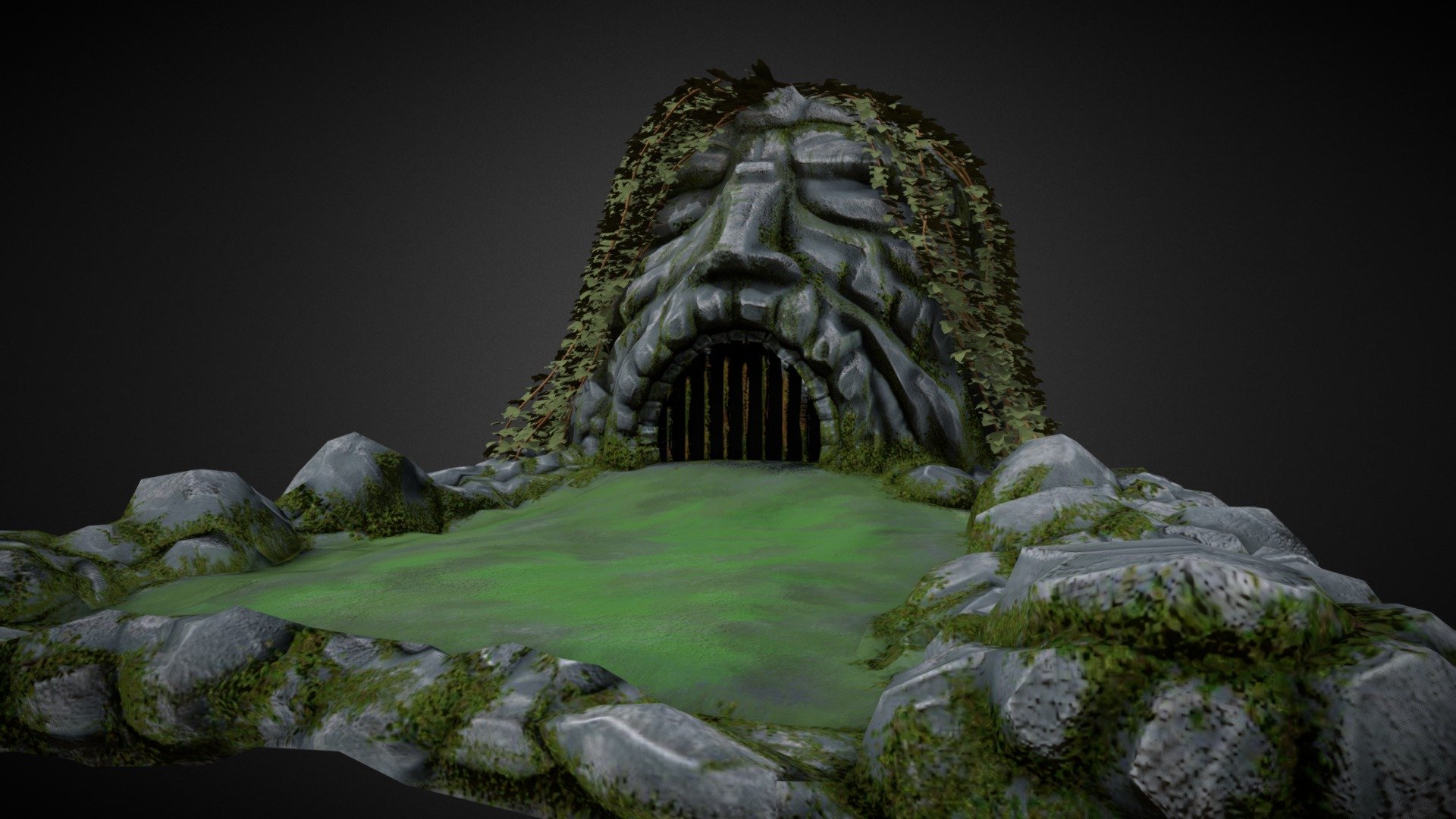 The cave entrance likes a head - Download Free 3D model by David Glynch ...