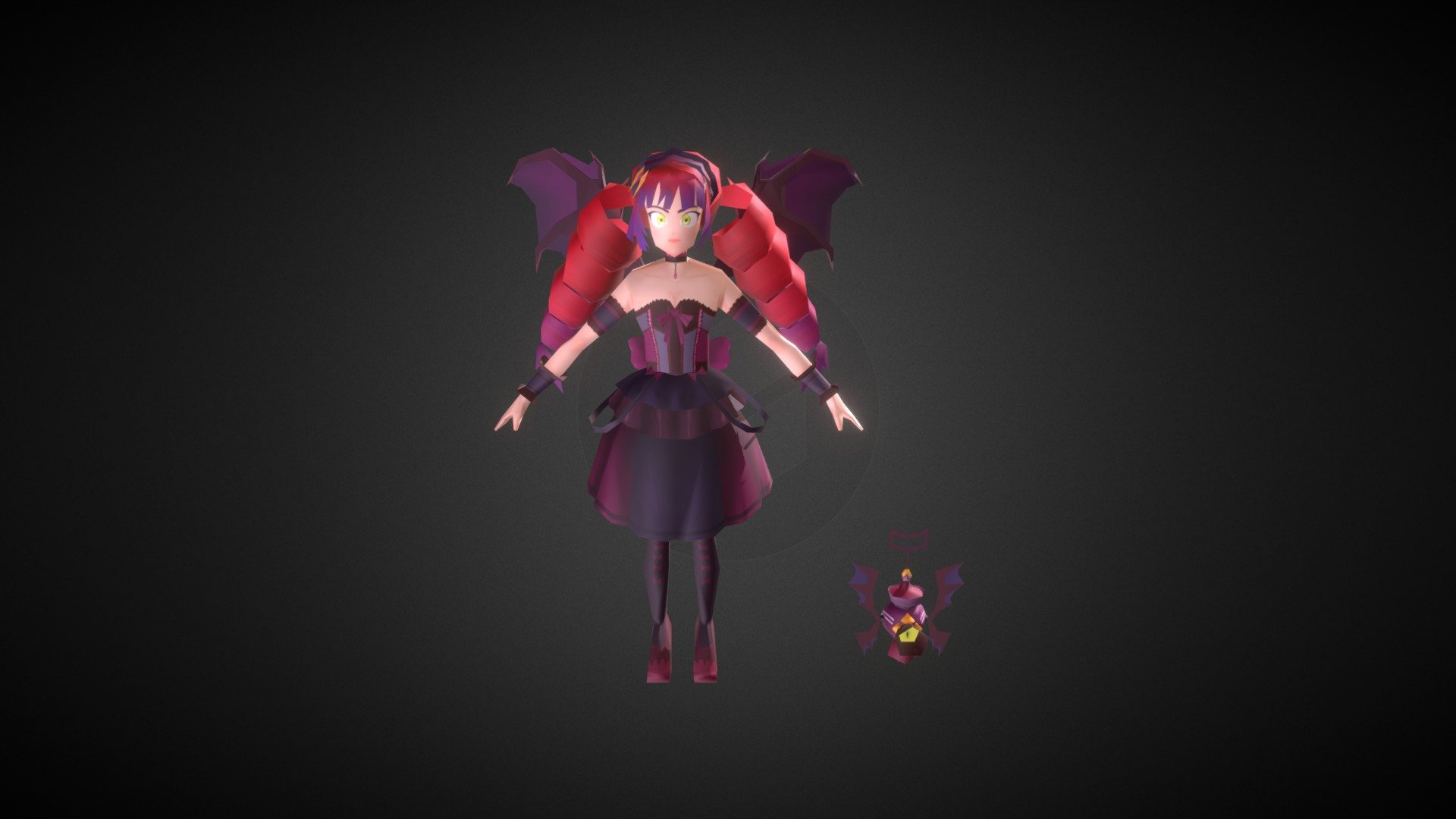Low Model Vampire Girl Skin 00 V02 - 3D model by tonModel [4a772c5 ...