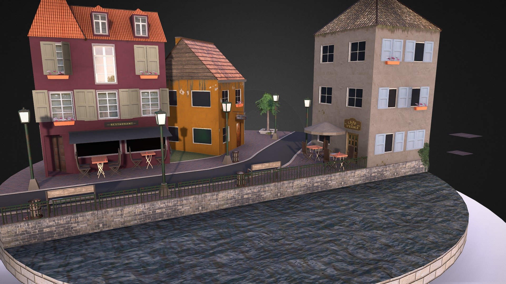 Annecy CityScene DAE - 3D model by ben.vdb [4a787df] - Sketchfab