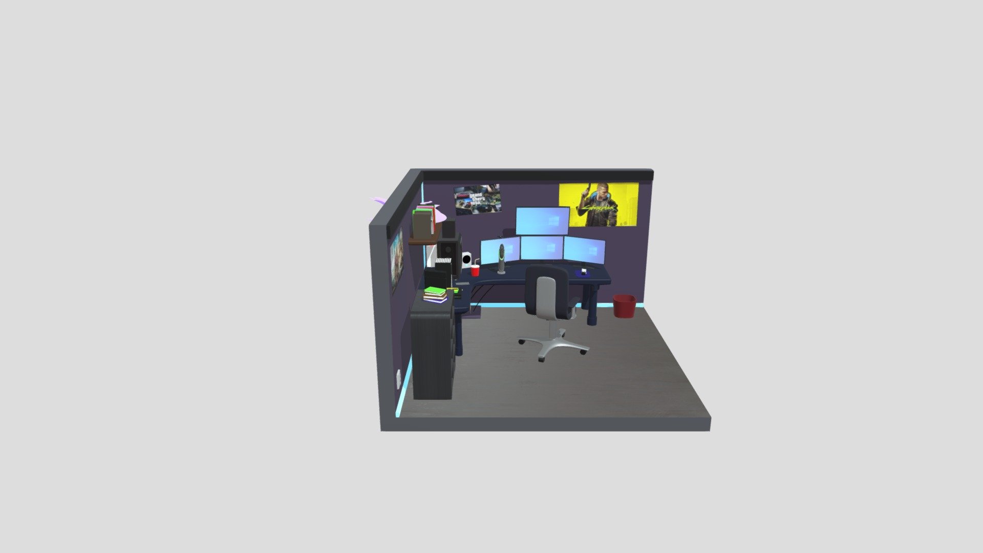Gaming Room - 3D model by PathumShehan [4a7934e] - Sketchfab