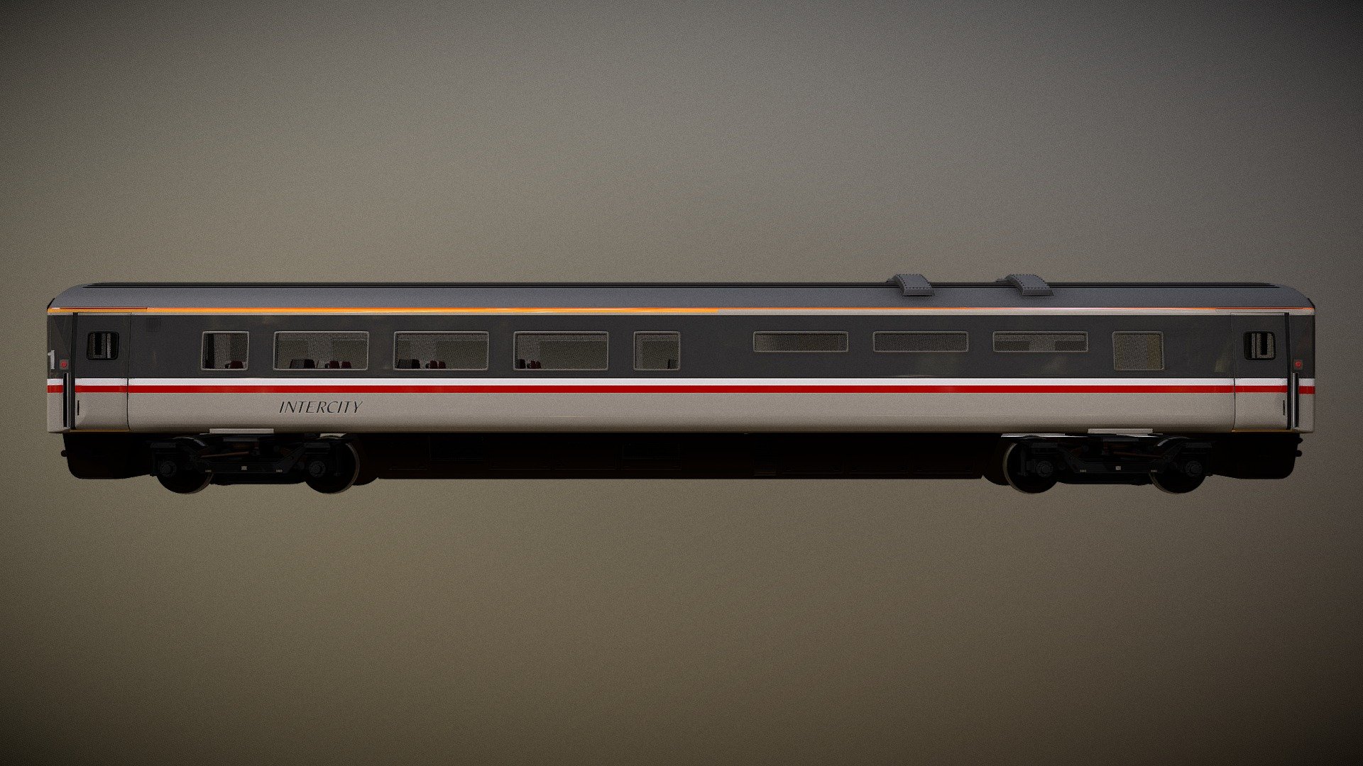 Train - Mark 4 Carriage Buffet Swallow Livery - Download Free 3D model ...