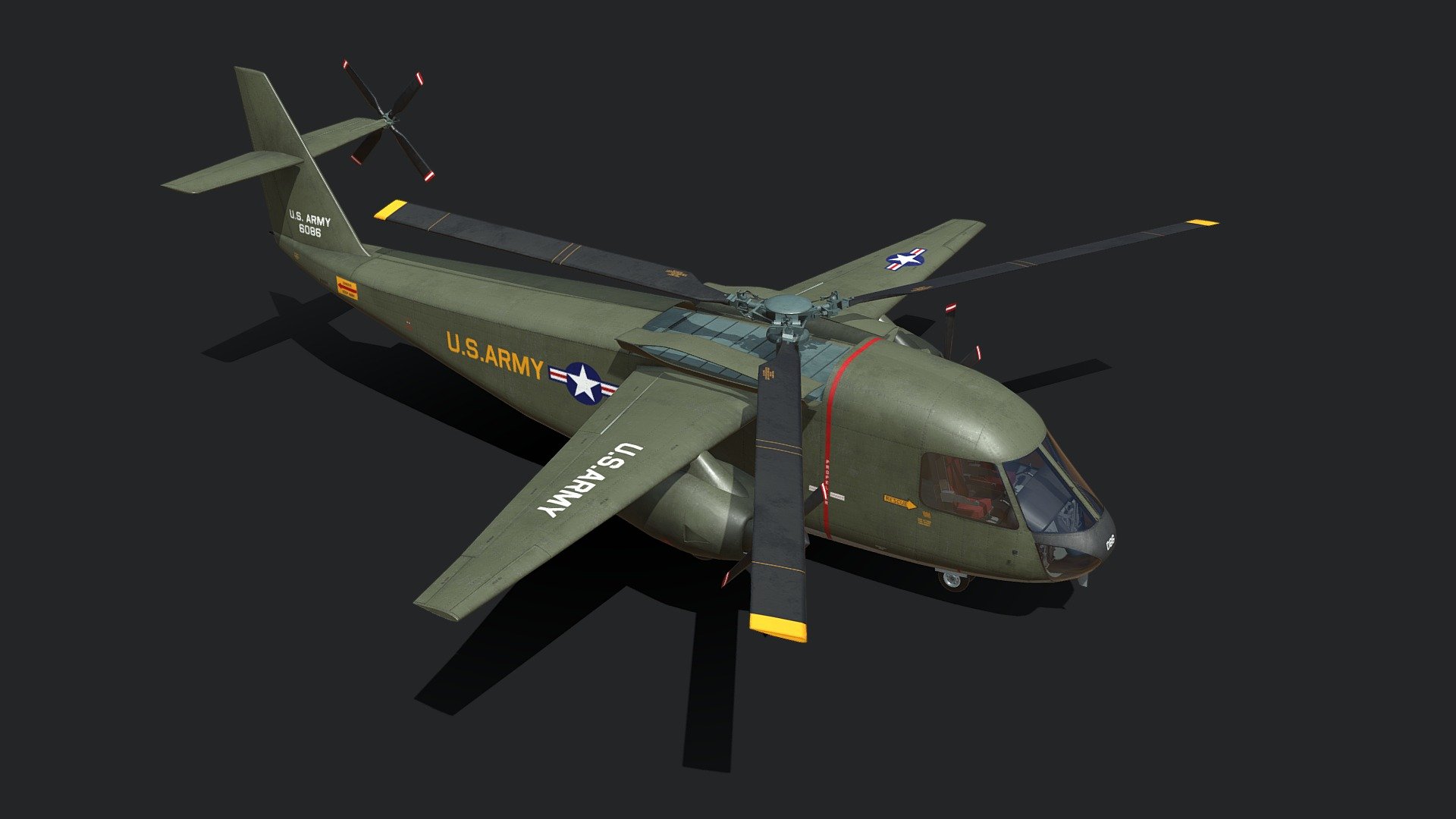 Lockheed CL-945 stowed-rotor aircraft (CARR) - Buy Royalty Free 3D ...