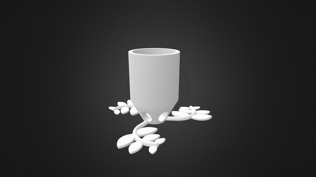 Plant pot with stand feet - long (3D printing) - 3D model by ...