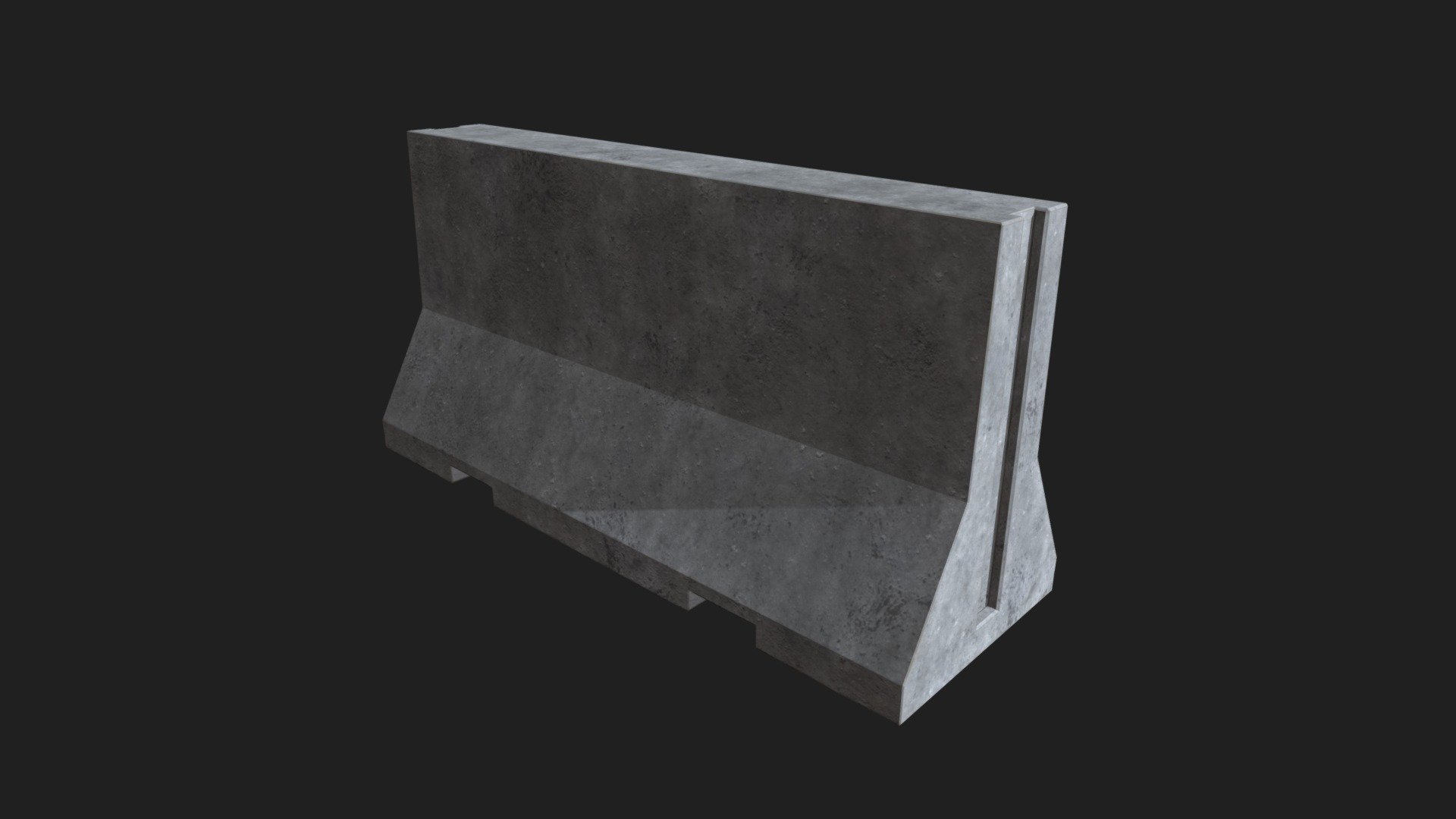 Cement Roadblock - Download Free 3D model by Karolline Mac ...