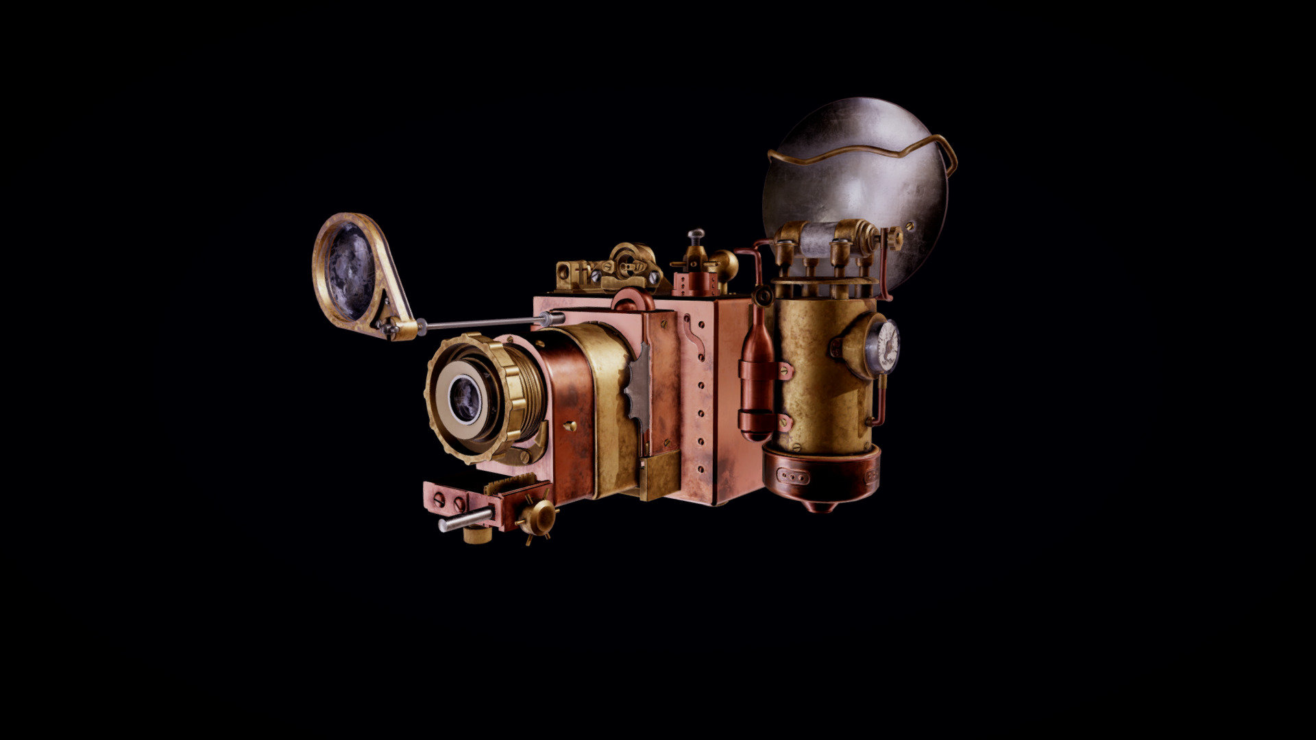 camera steampunk - 3D model by charlie (@cmgchacha) [4a86f7e] - Sketchfab