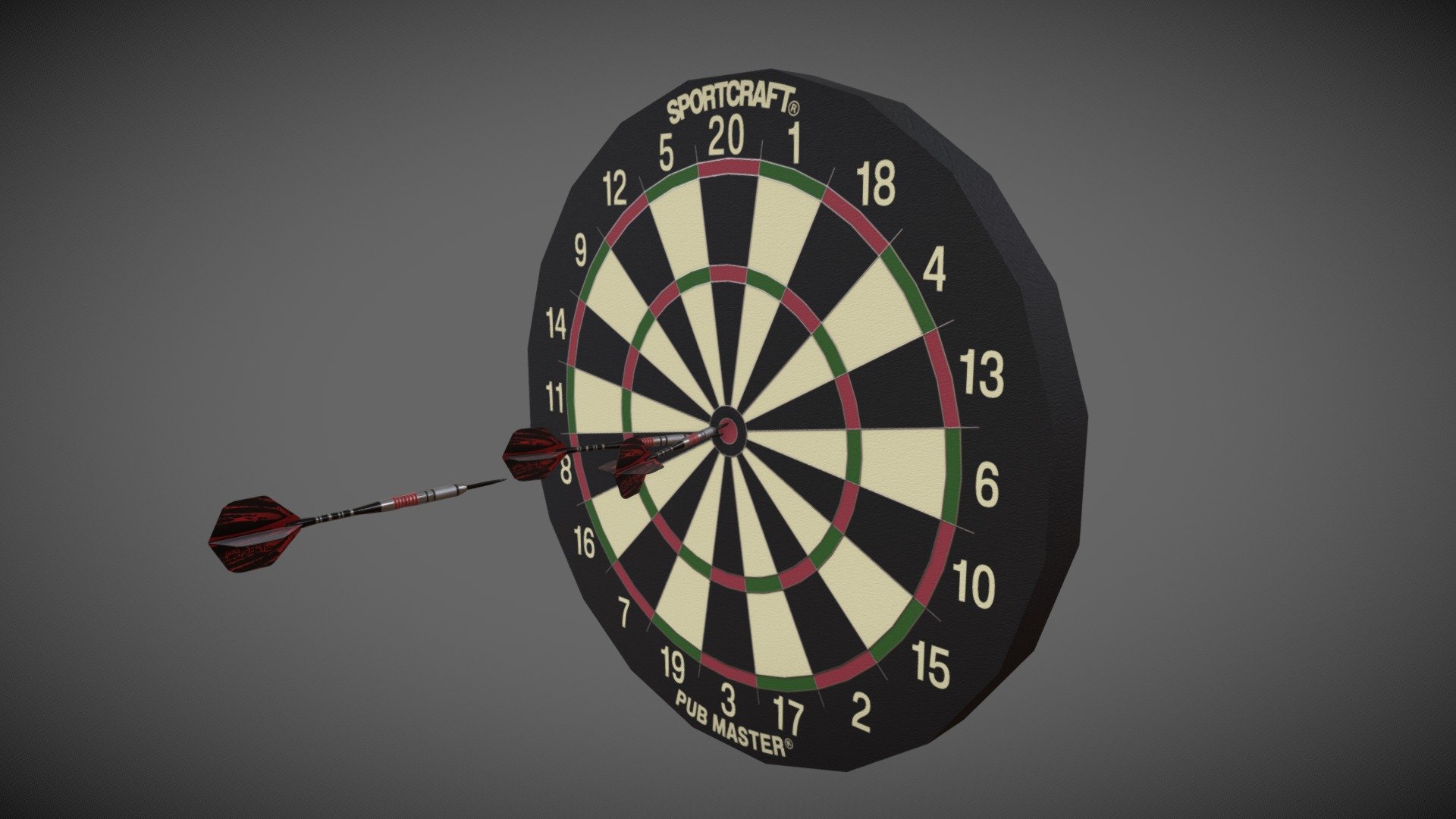 Dartboard Sportcraft Low Poly - Buy Royalty Free 3D model by fade_to ...
