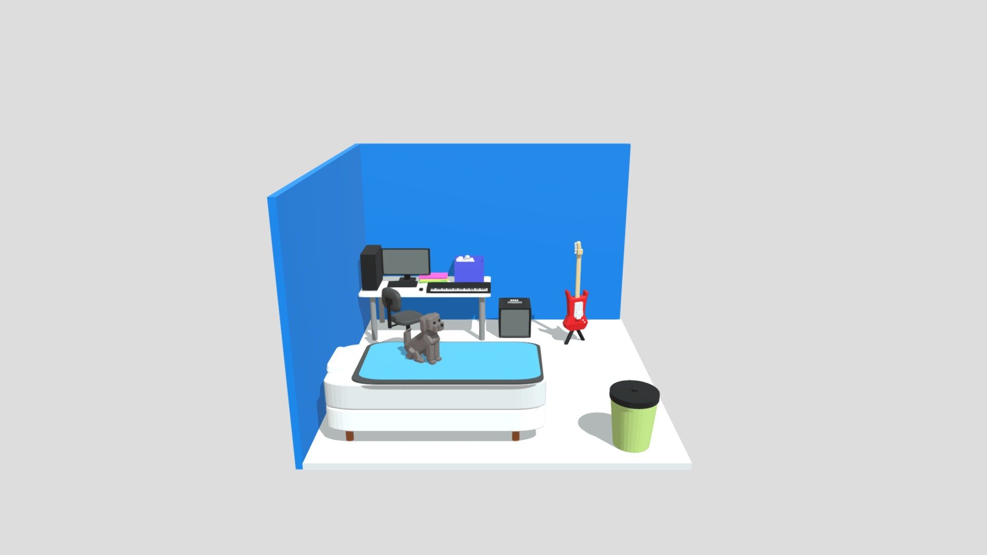 Low poly diorama - 3D model by axelillan [4a8eada] - Sketchfab