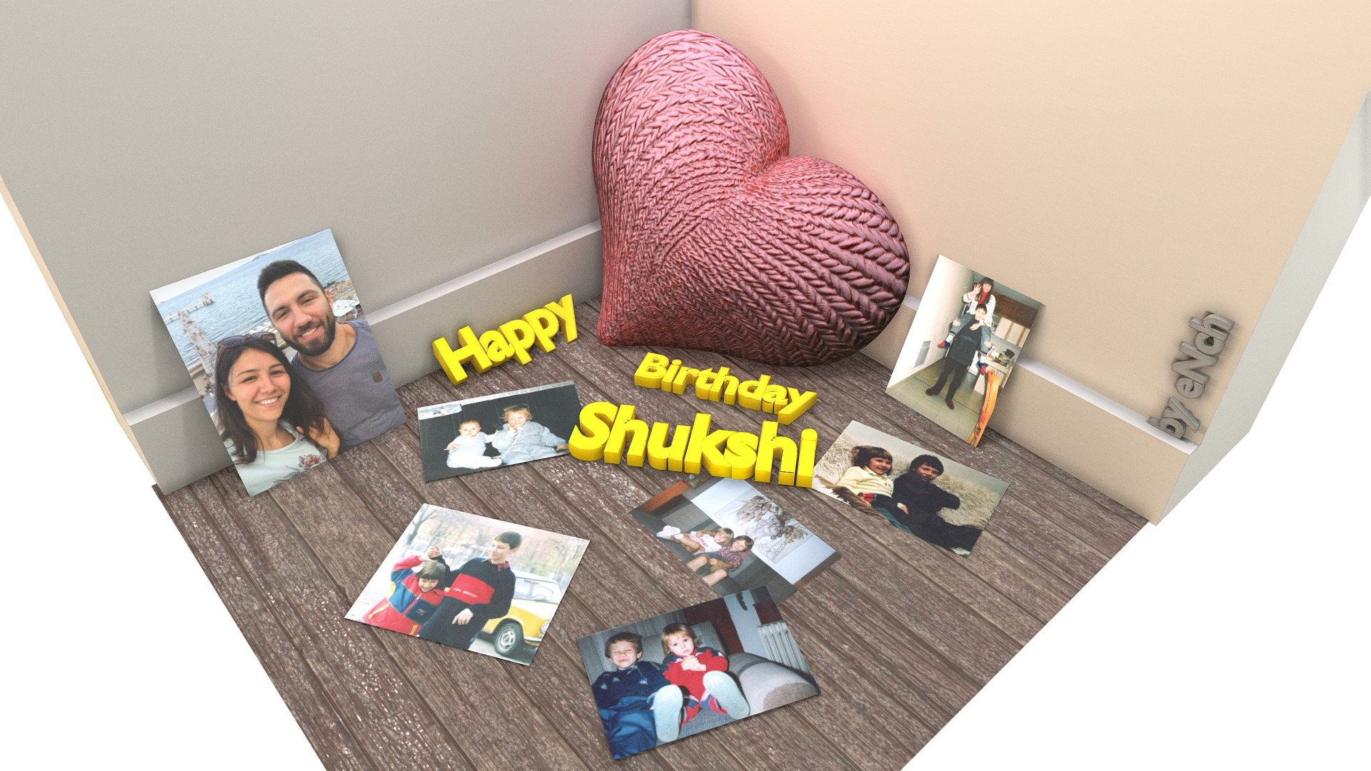 3D Birthday Card - 3D model by eNch [4a8f670] - Sketchfab
