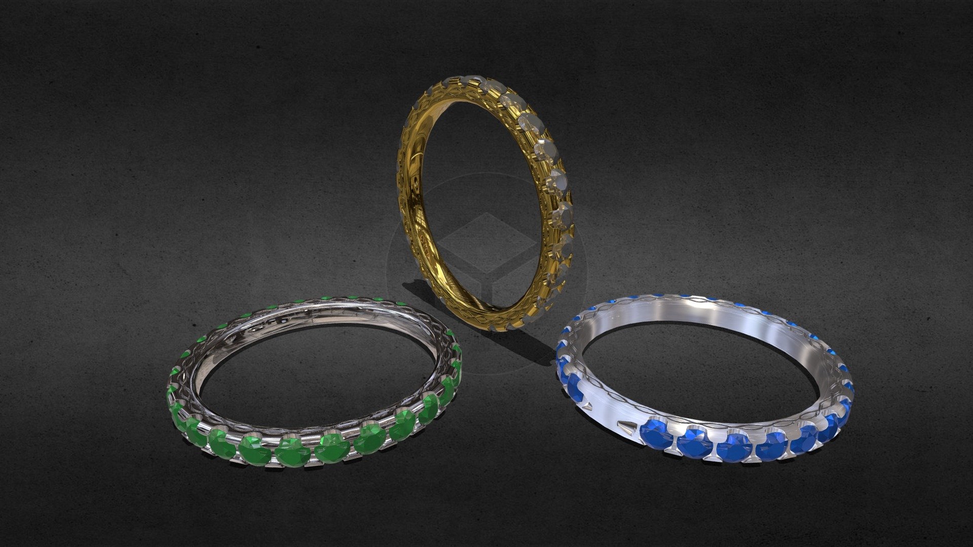 Band with Gem Stones - Buy Royalty Free 3D model by vimalgeorge10 ...