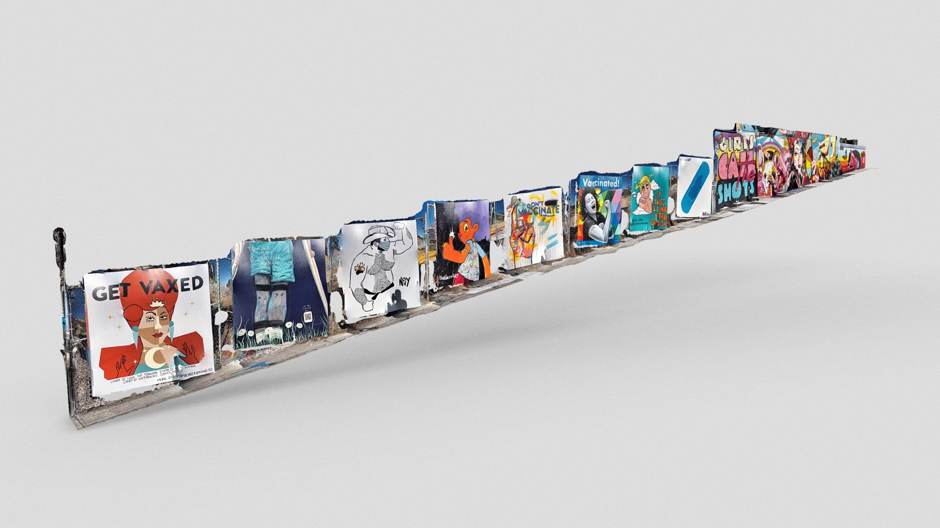 Day 170: Vaccine-themed mural - 1scanaday - Download Free 3D model by ...