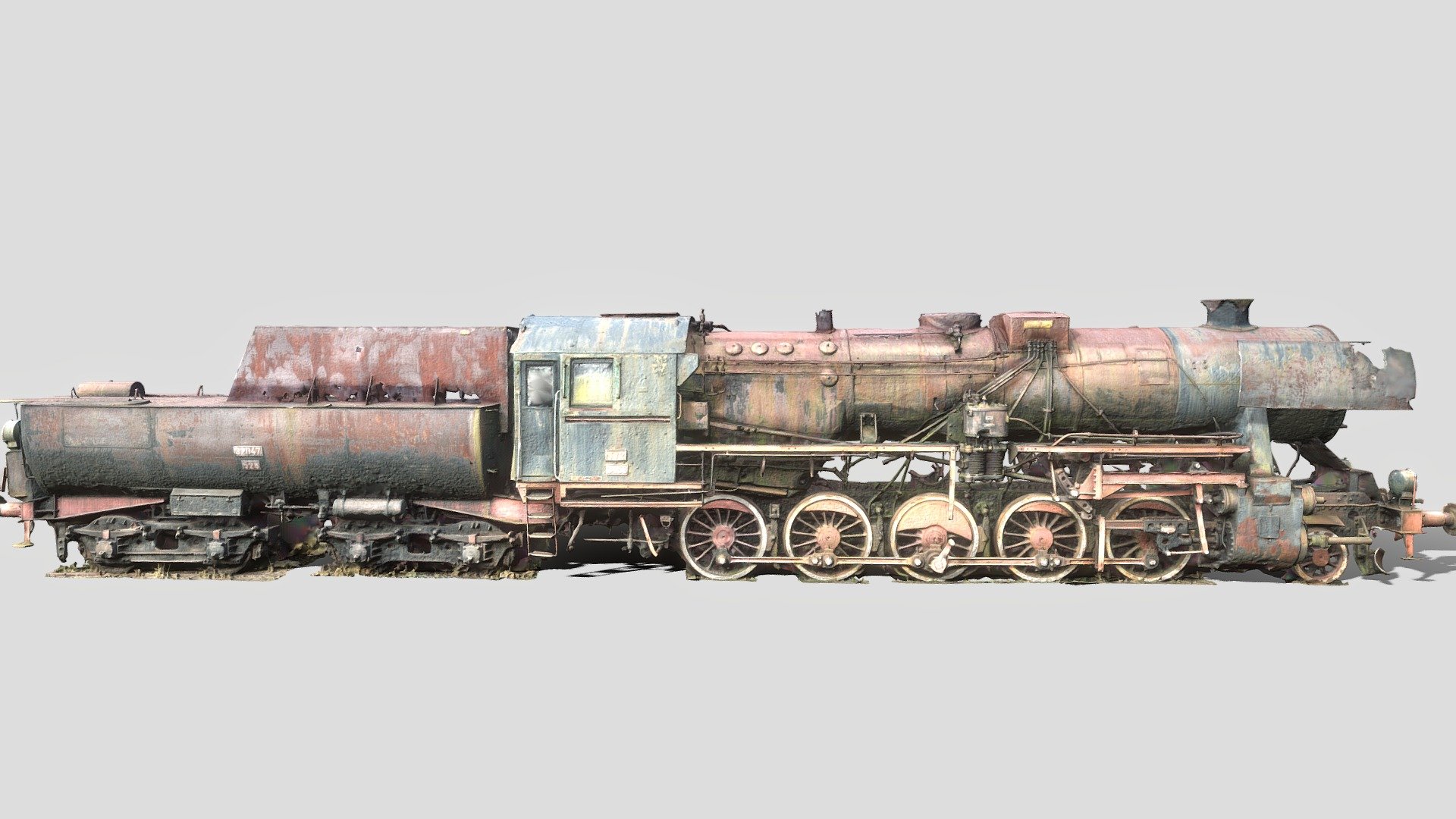 Rusty Steam Locomotive #2 - Buy Royalty Free 3D model by Exploring ...