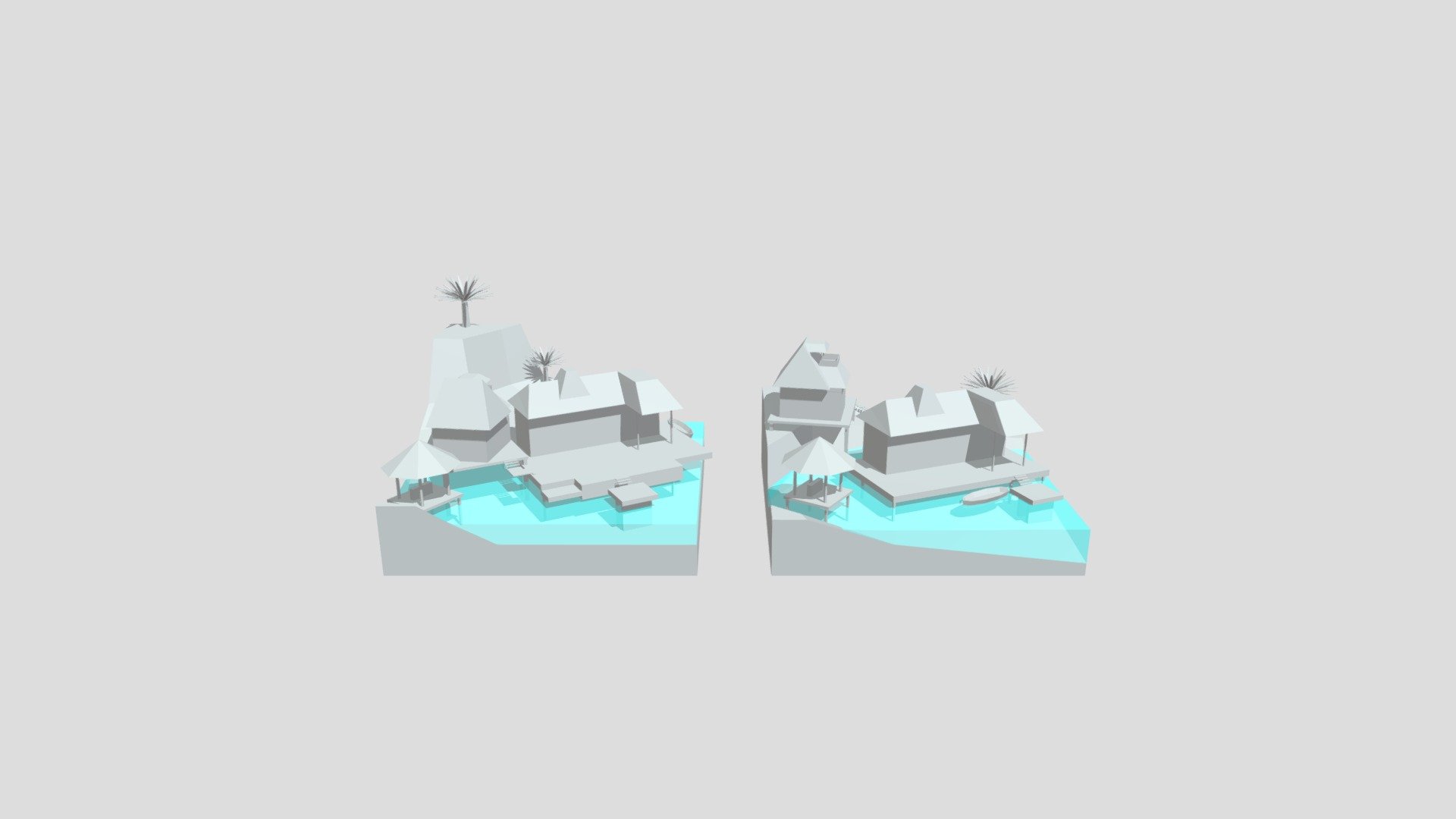 By The Ocean - Blockout - 3D model by gloriadebacker [4a94598] - Sketchfab