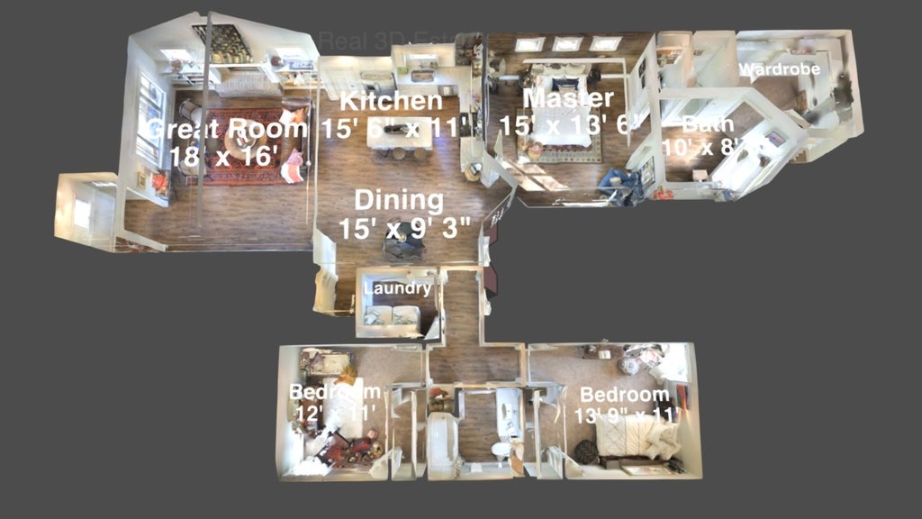 3D Floor Plan by Juniper Homes - 3D model by Real 3D Estates ...