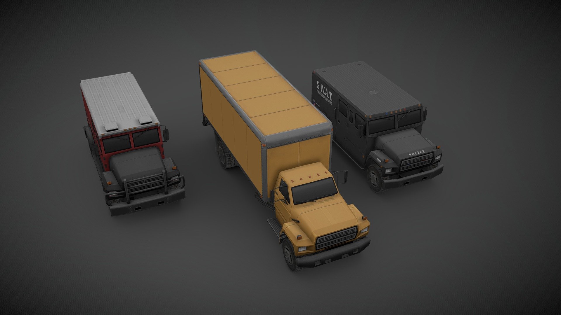 '87 Ford F700 Trucks - 3D model by KI5 (@KI5mods) [4a9d10c] - Sketchfab