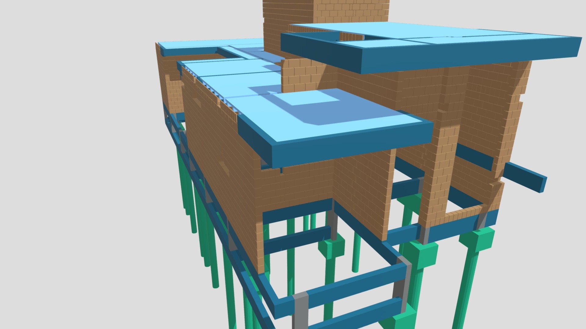 3D ESTRUTURA ALVENARIA - 3D model by GZ ENGENHARIA | PROJETOS ...