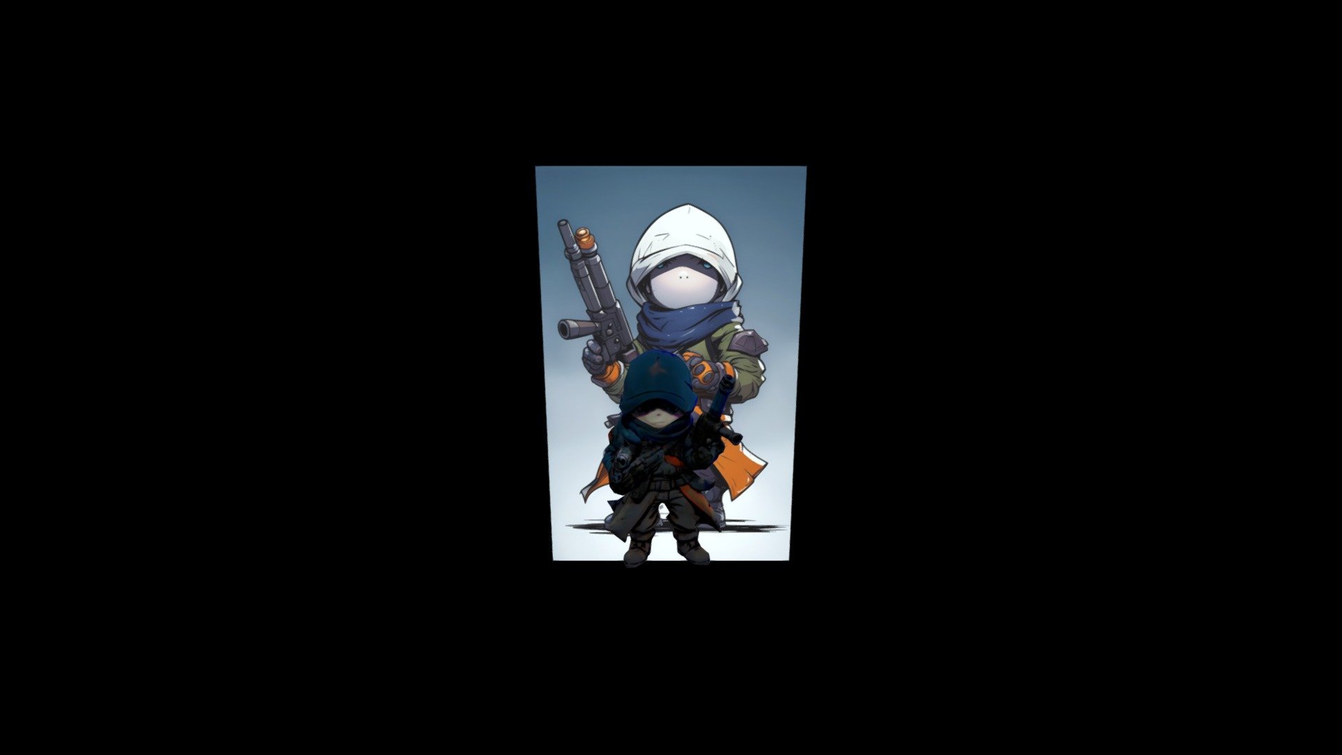 "Chibi-style soldier holding a gun" A small, - Download Free 3D model ...
