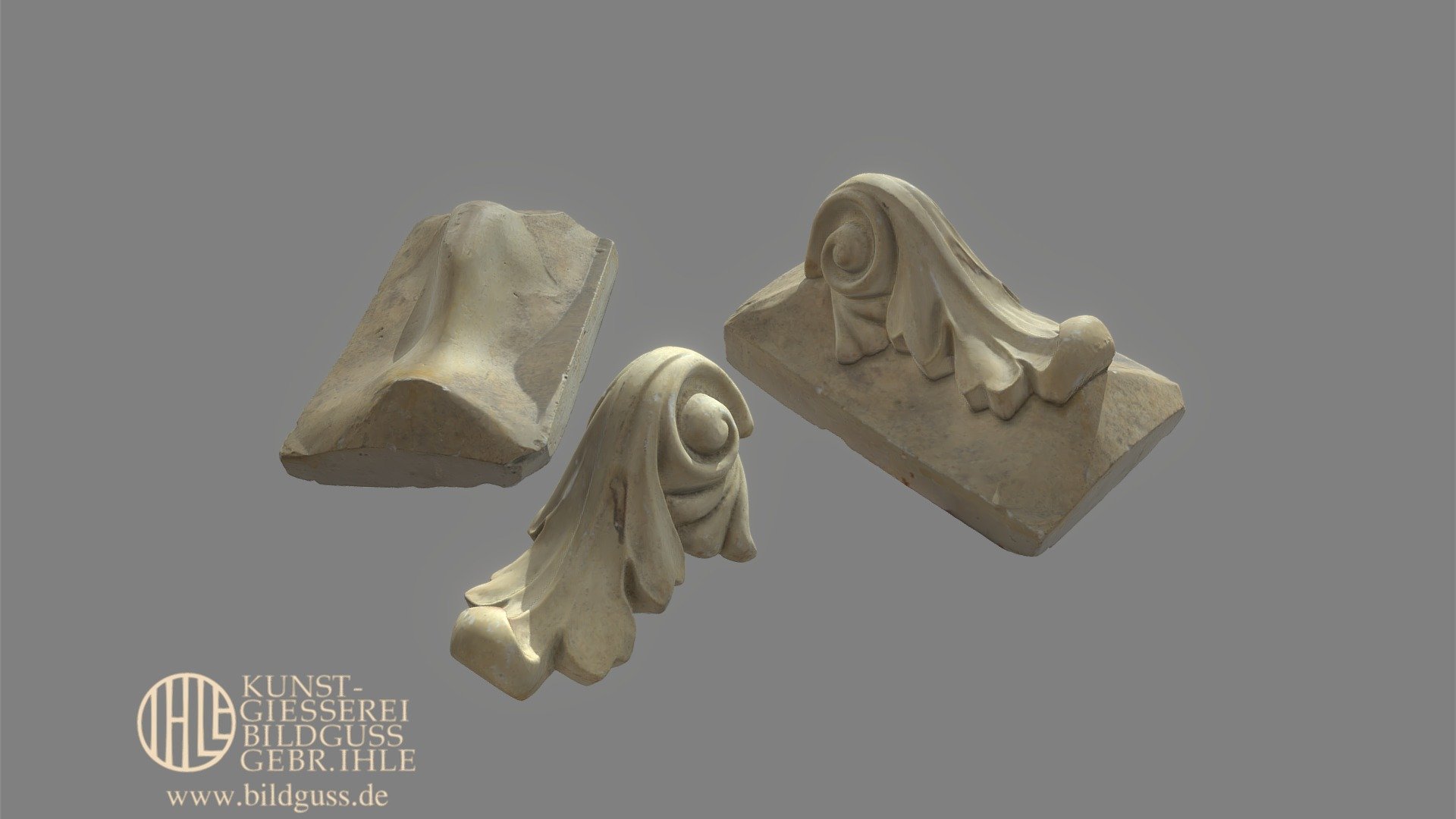 Ornament Gips Modell - 3D model by gussbronze [4a9e4b8] - Sketchfab