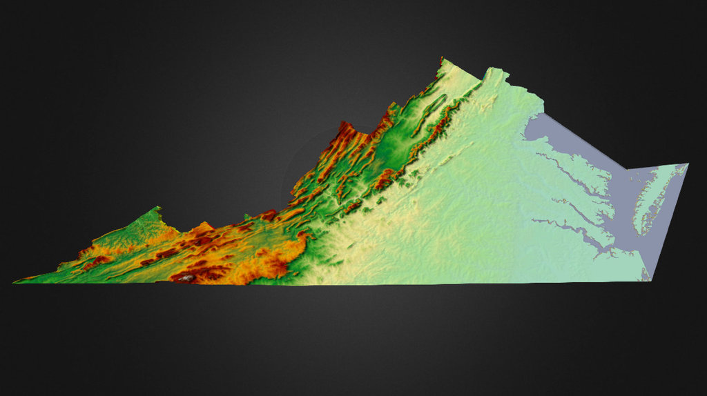 Physiographic Provinces of Virginia - 3D model by fecr2o4 [4aa2f1f ...