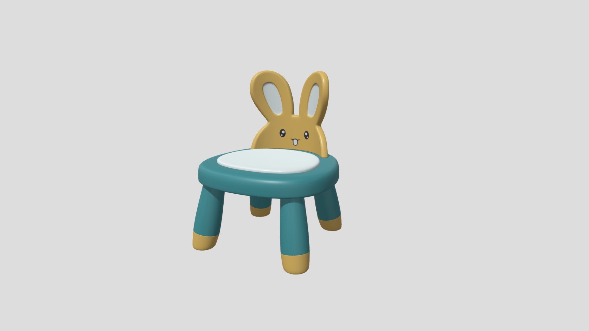 Rabbit Kids Chair - Buy Royalty Free 3D model by Chloe-Li-3D [4aadca2 ...
