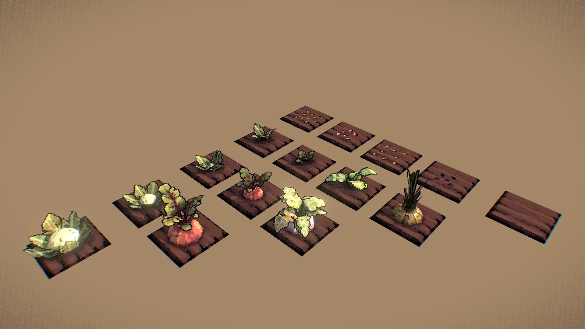 Farm Assets: Vegetable Crops - 3D model by AtskaHeart [4ab1358] - Sketchfab