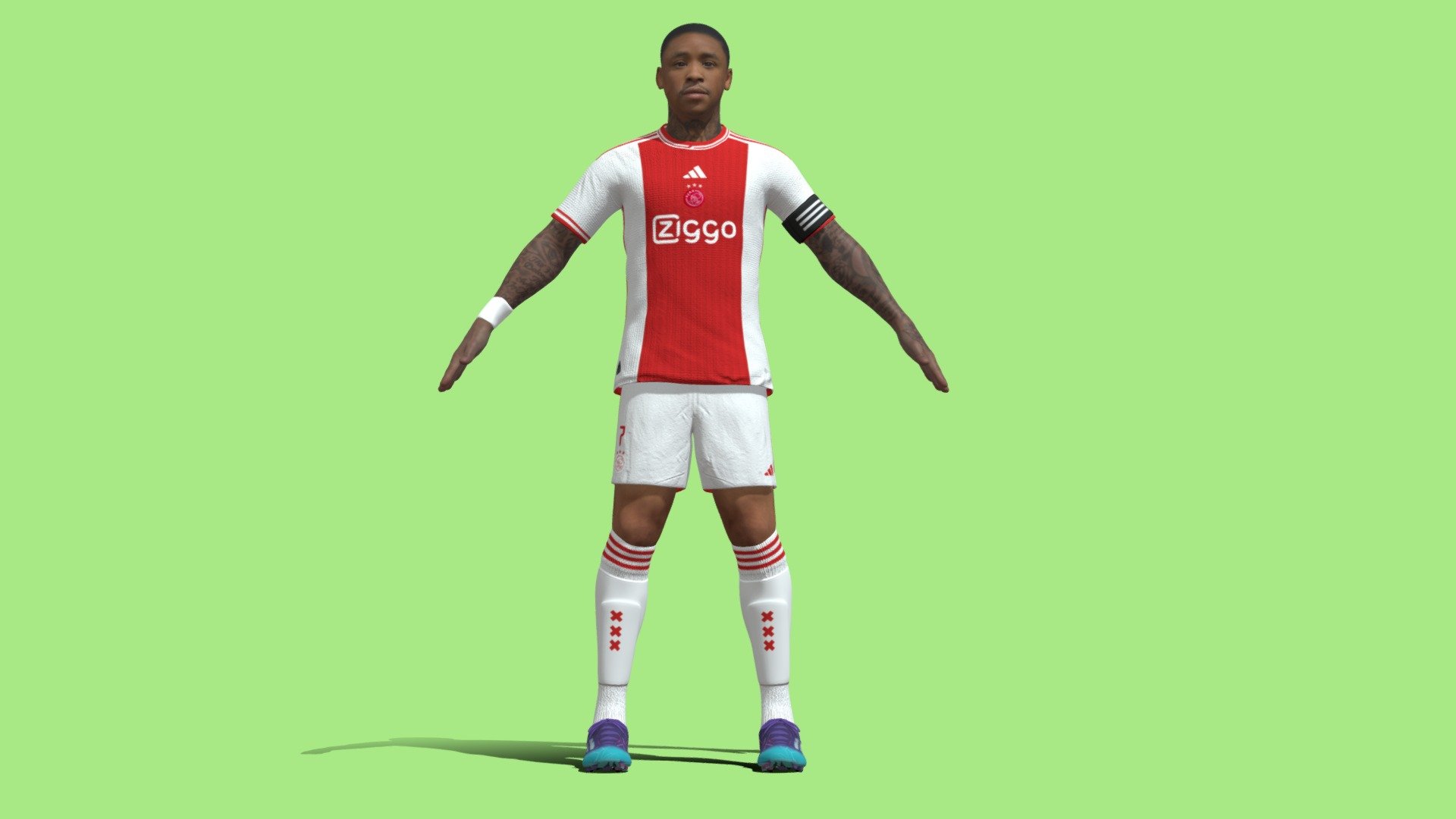 T-Pose full rigged Steven Bergwijn Ajax 23-24 - 3D model by 3dpassion ...