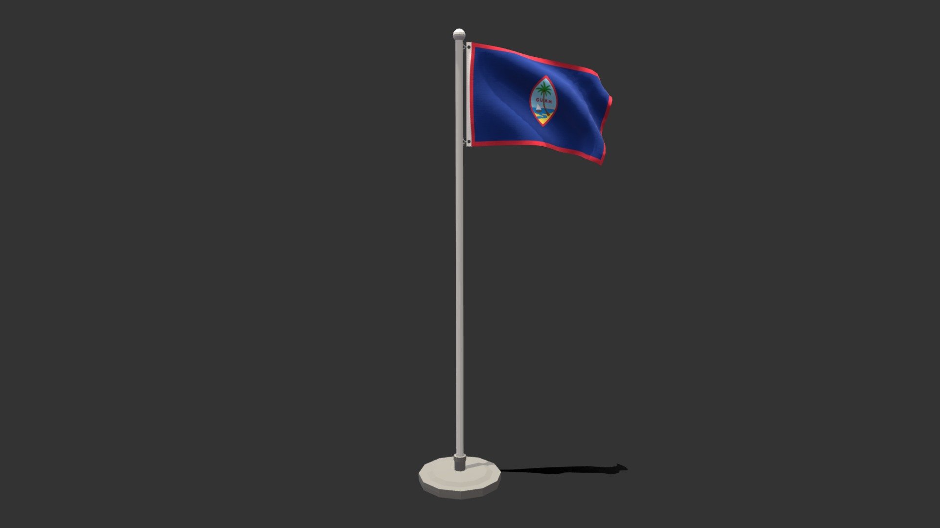 Low Poly Seamless Animated Guam Flag - Buy Royalty Free 3D model by ...