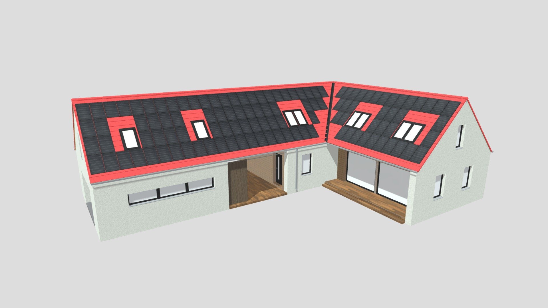 Solaranlagen mit SunPower Modul 46 kwp - 3D model by 3dtikitaka [4ab575e] - Sketchfab