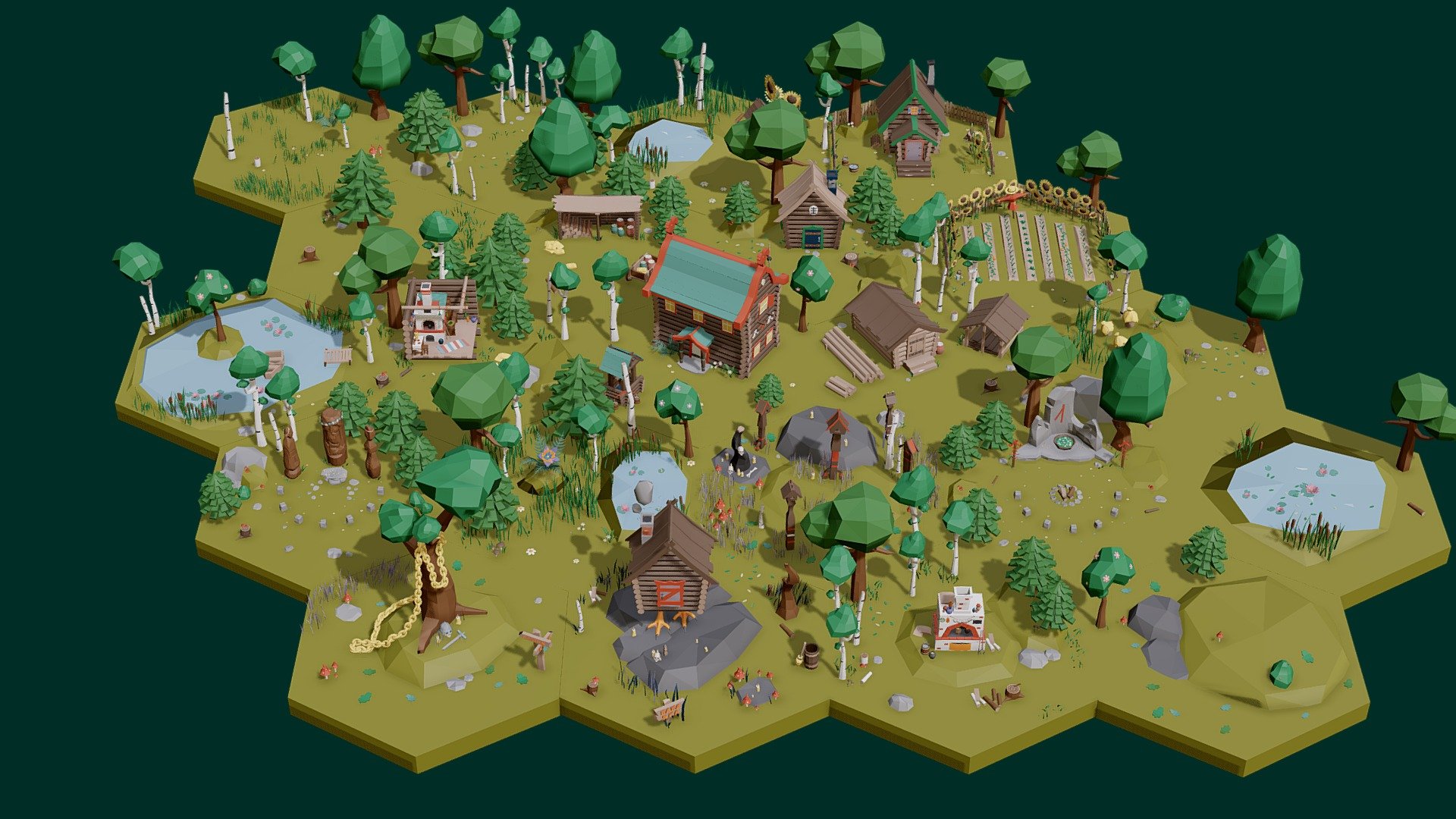 Low Poly Tiles Slavic Set - Buy Royalty Free 3D model by Mnostva ...