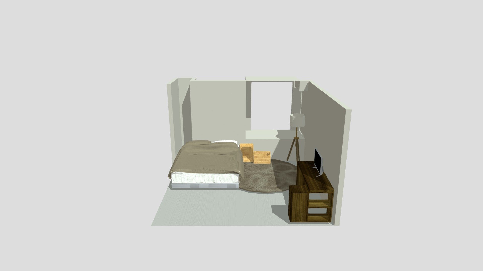 My Room With Texture - Download Free 3D model by evanbuuuuu [4abe5f7 ...