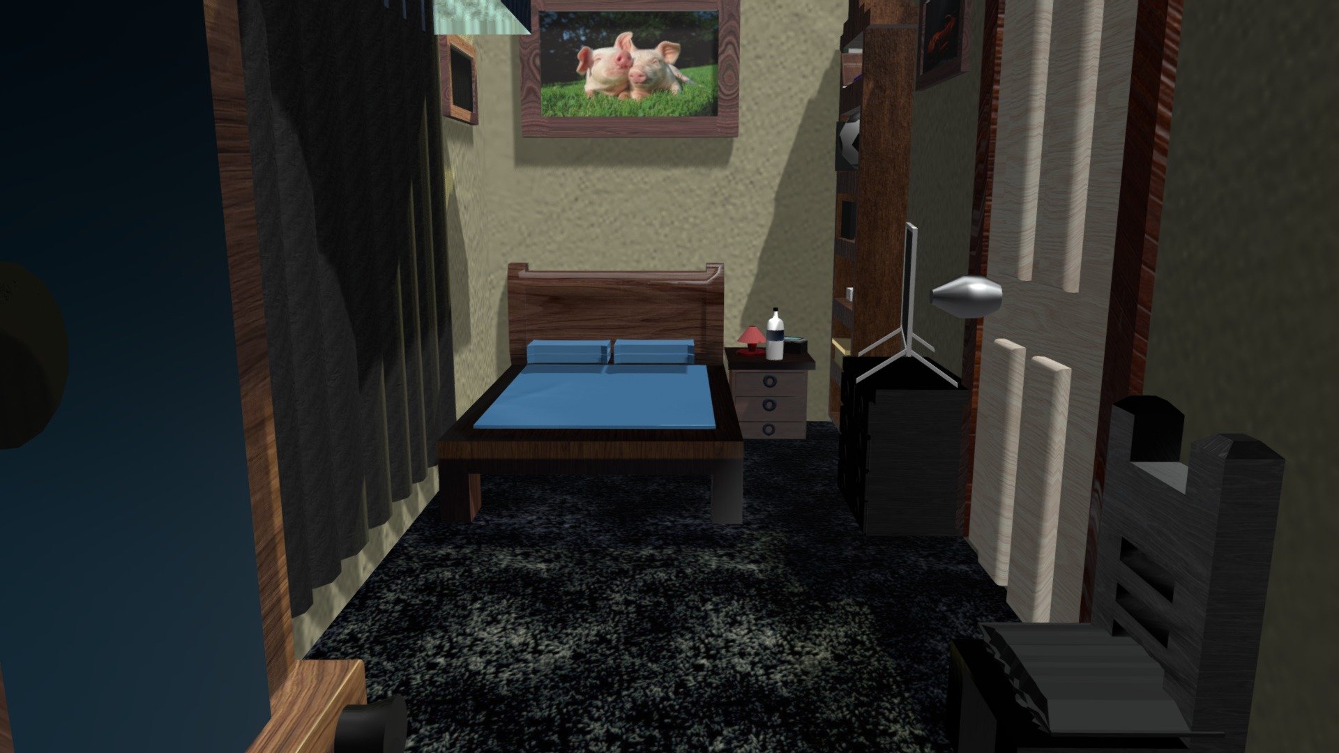 Bedroom - 3D model by taffplaysyt [4abfd2a] - Sketchfab