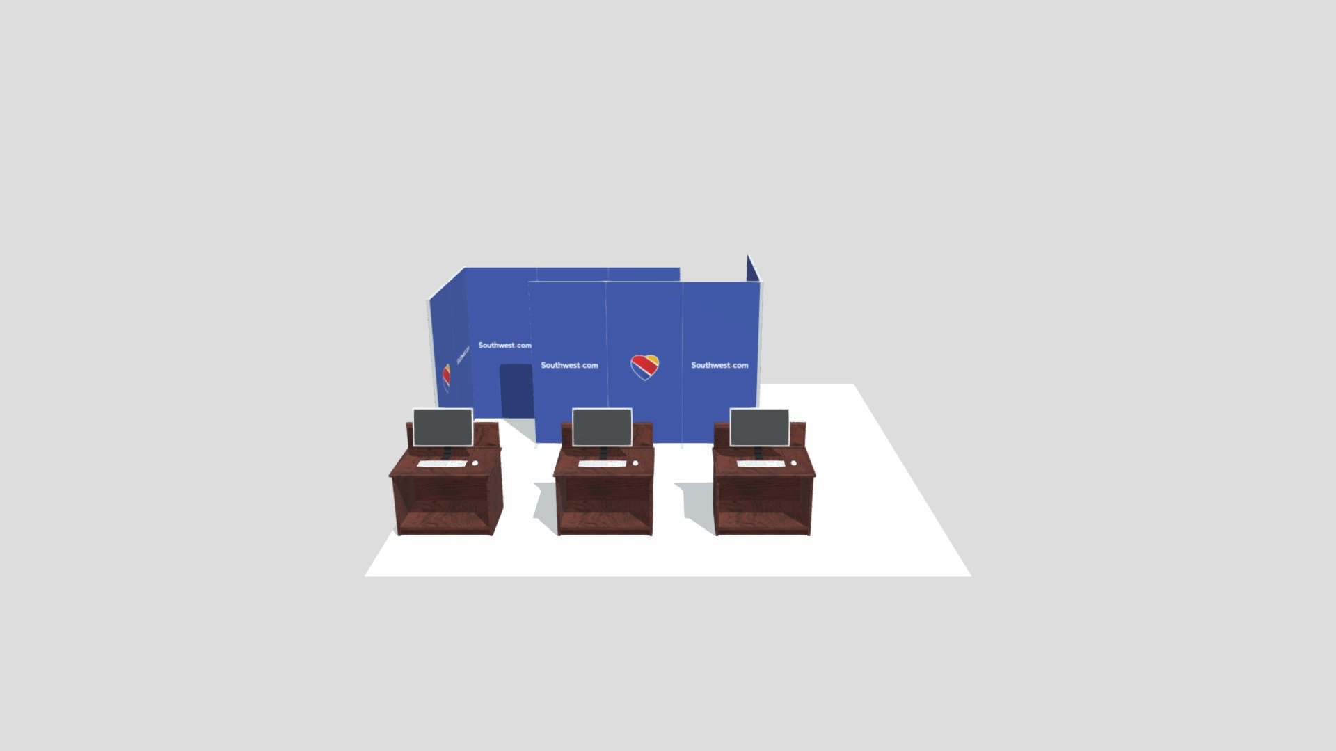S Shape 2-Row QSEG Fabric Modular Display - 3D model by xyzDisplays ...