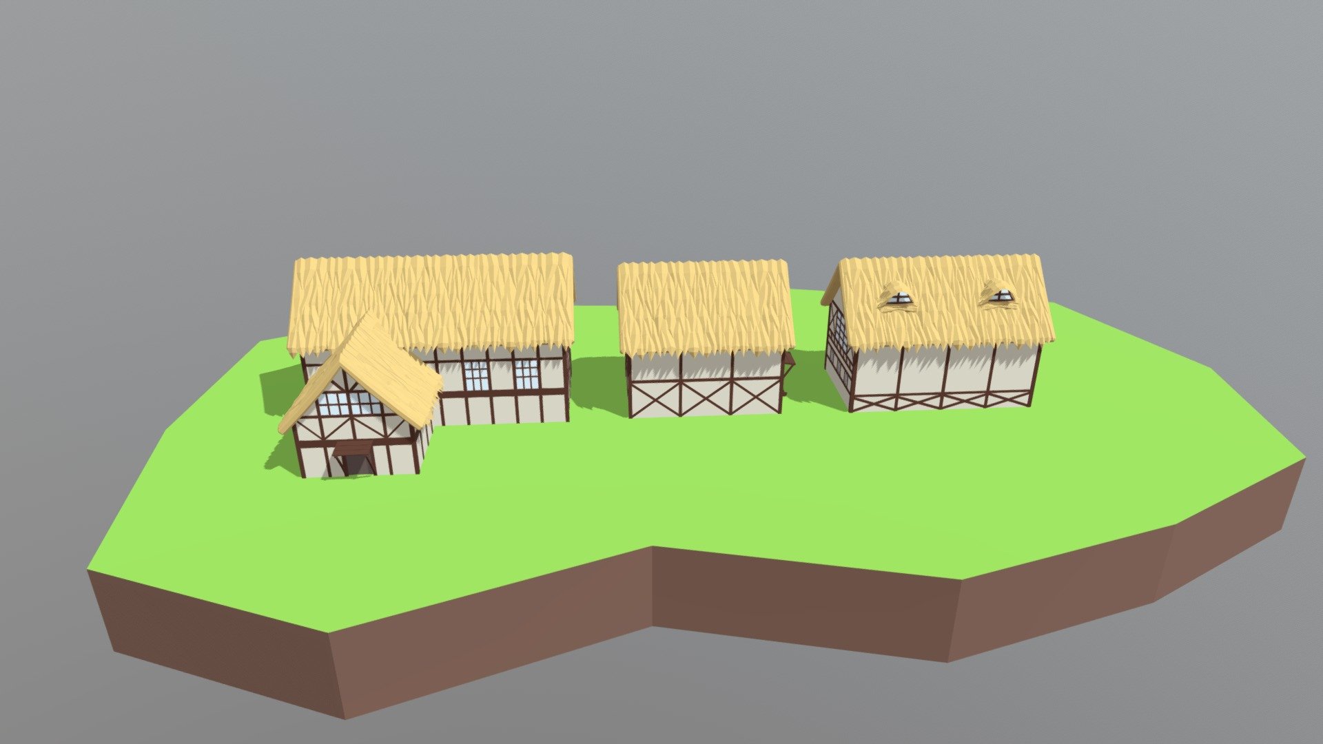 Thatched Roof House - 3D model by DENBRU3D (@TestModels) [4ac5000 ...