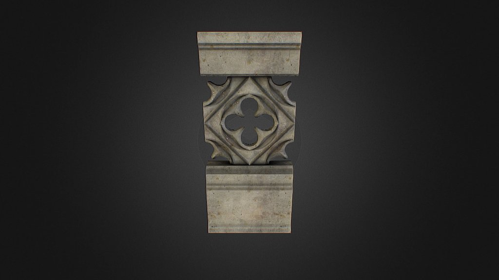 Gothic church balustrade 2 - 3D model by ramonscortanu [4acba21 ...