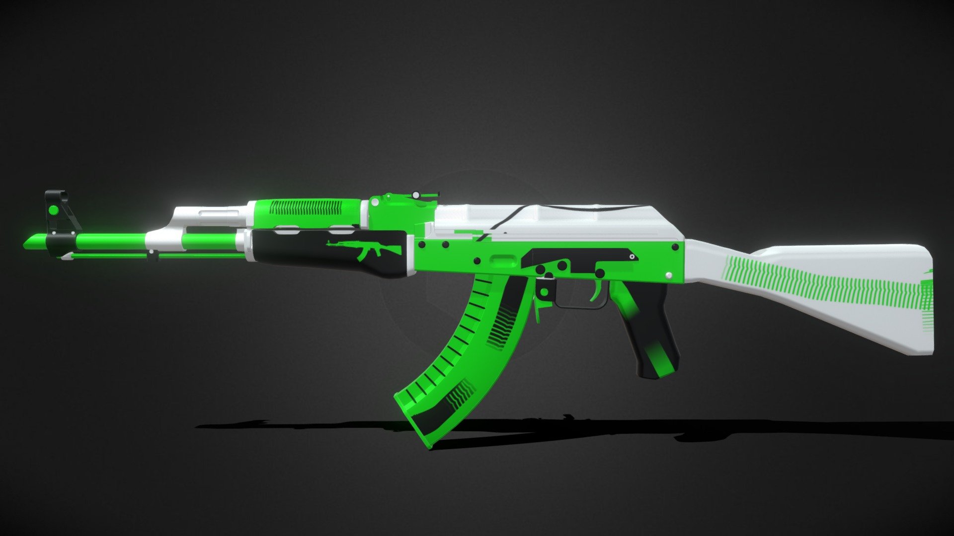 AK-47 Green sport - 3D model by LC Design ⓥⓘⓟ (@h.e.l.l.o_) [4acf290 ...