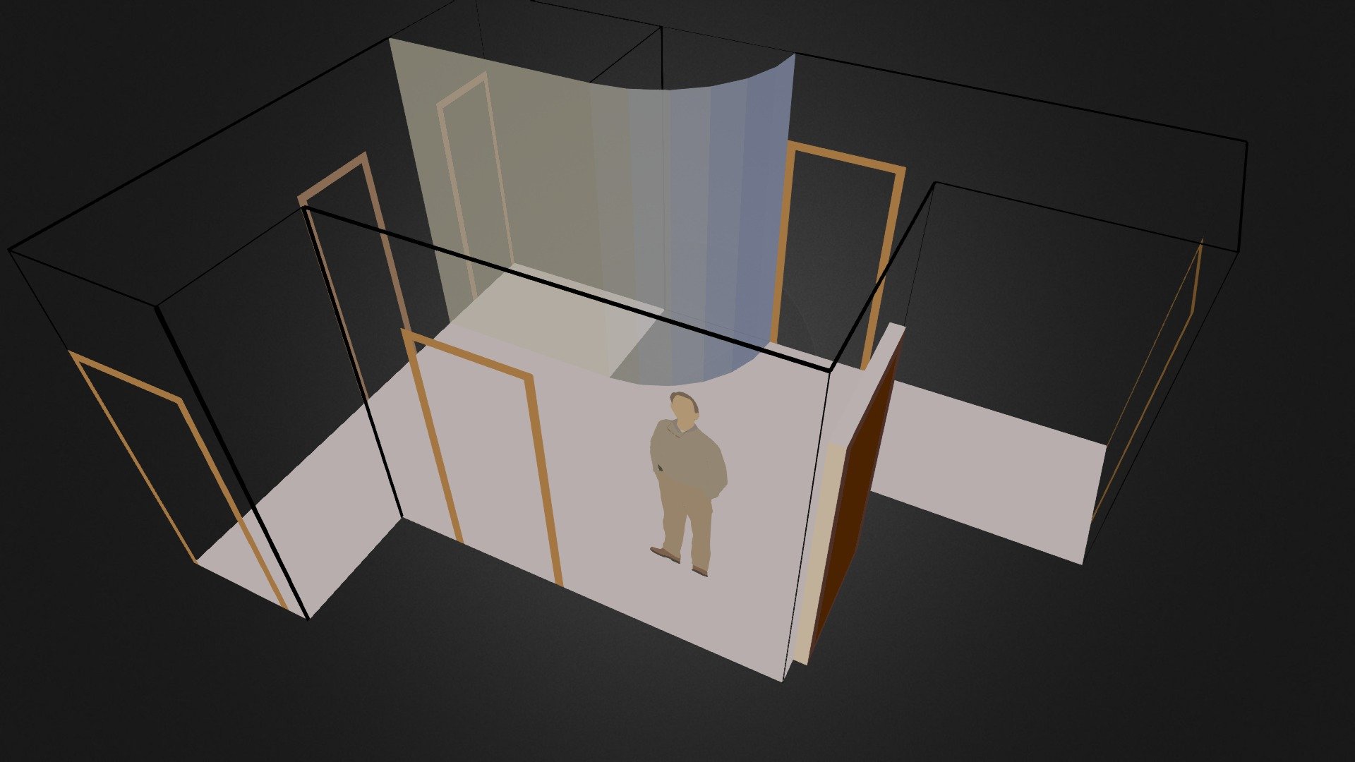 flat hall 3ds - 3D model by weaver [4ad20a2] - Sketchfab