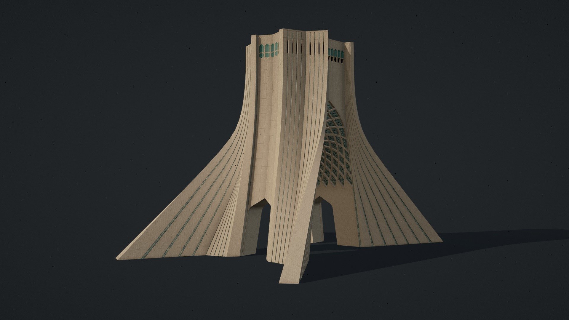 Azadi Tower - 3D model by Ronyx69 [4ad3449] - Sketchfab